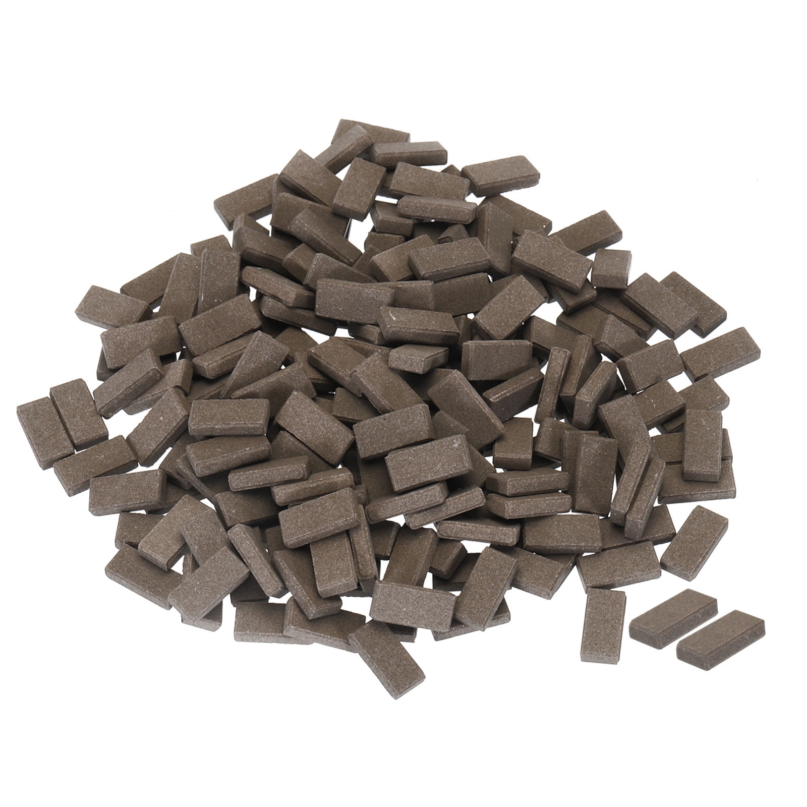 Uxcell Miniature Bricks Clay Mini Wall Brick for Model Building Grey ...