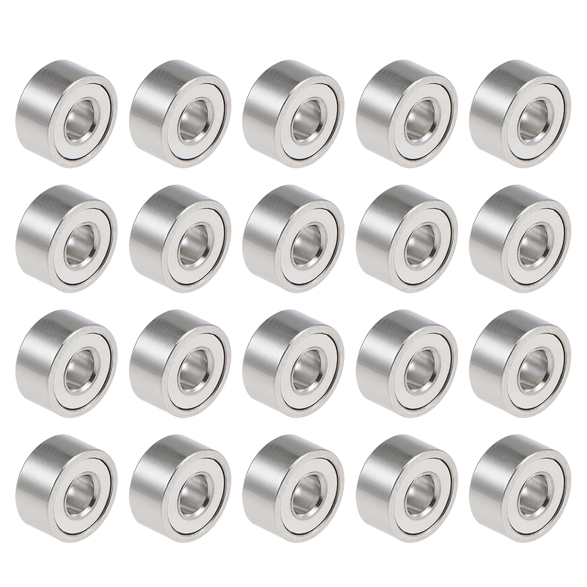 Uxcell Miniature Deep Groove Ball Bearings Double Shielded Chrome Steel ...