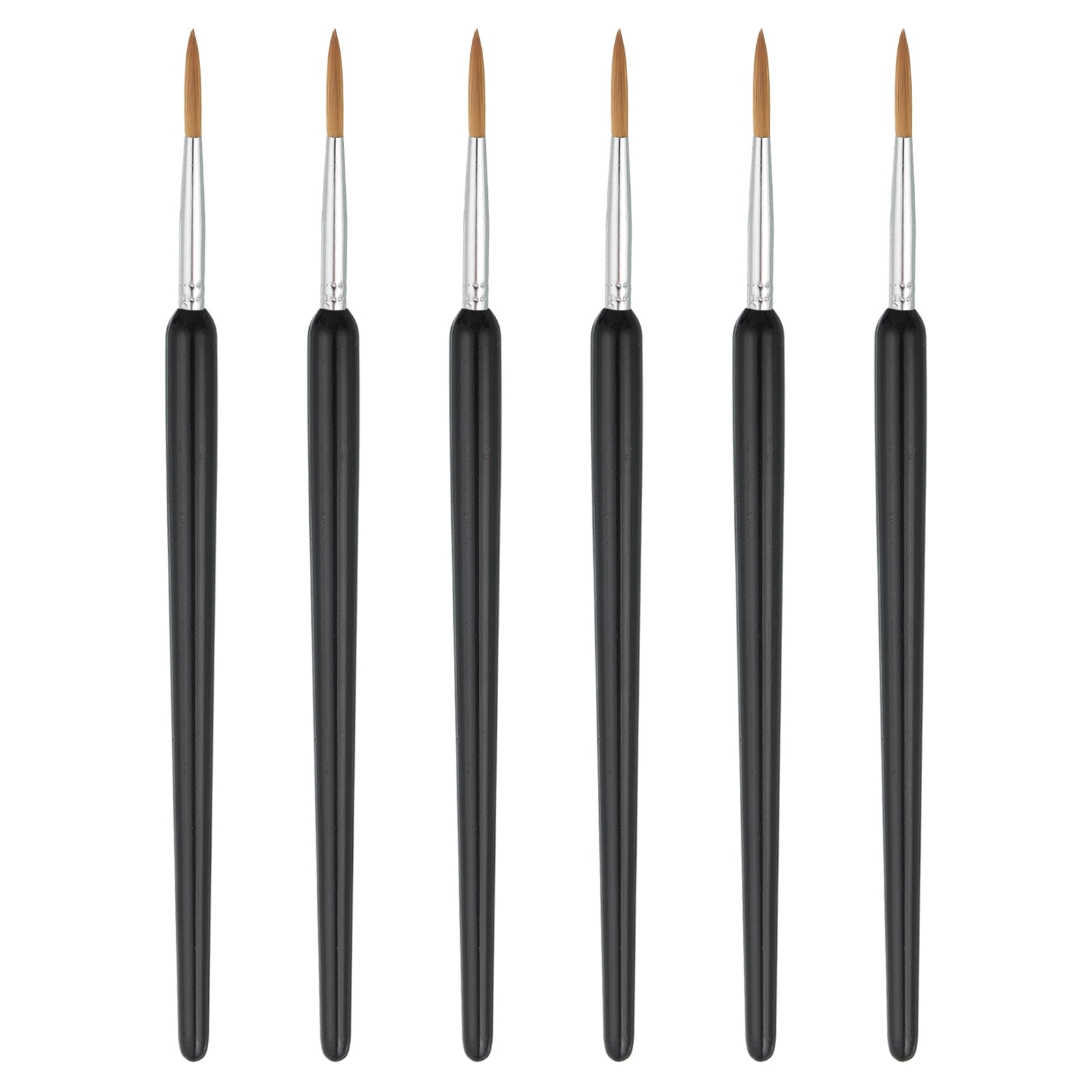 Uxcell Miniature Detail Paint Brushes, 19mm Round Pointed Small Fine ...