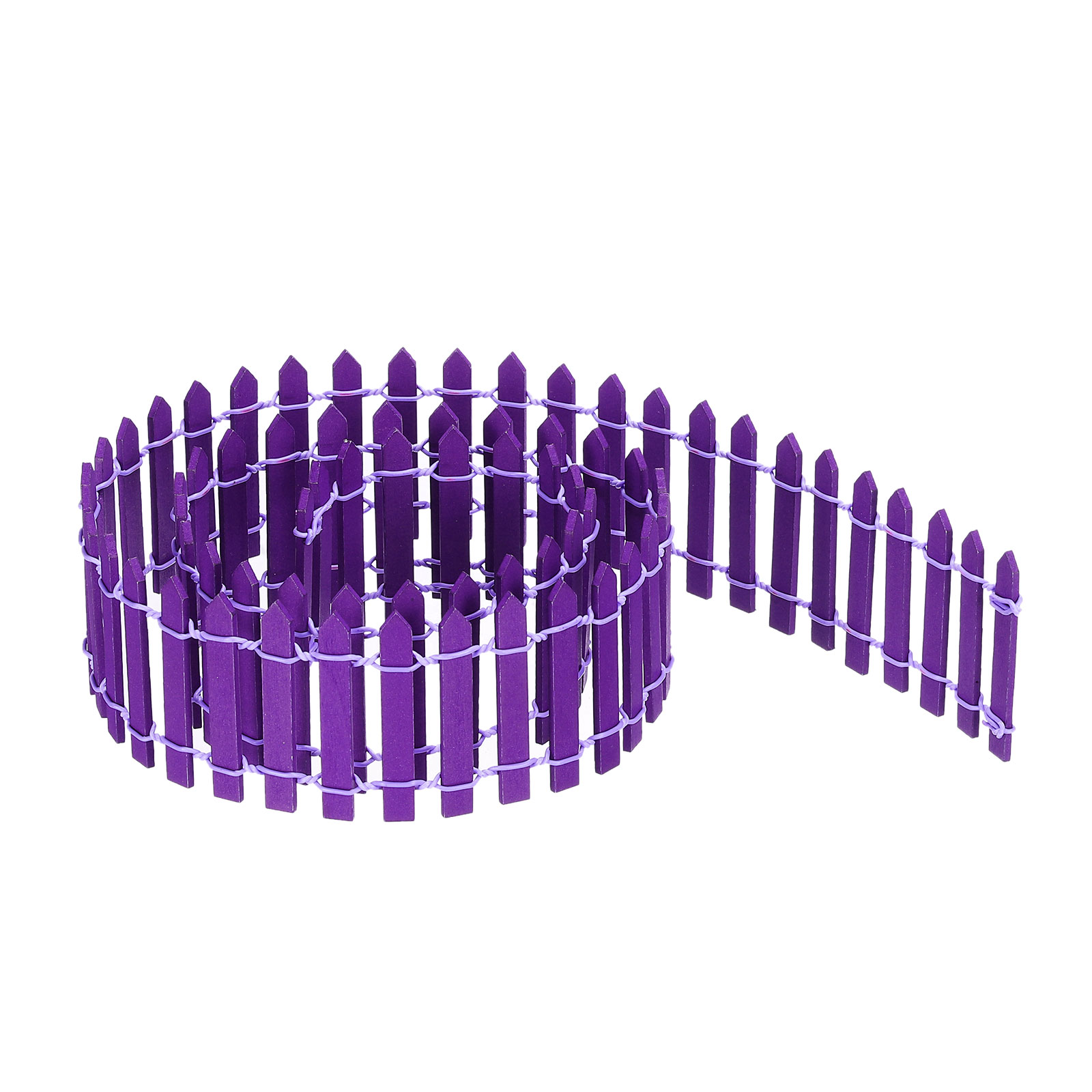 Uxcell Miniature Garden Fence 35 Inch Long DIY Picket Fence Mini ...