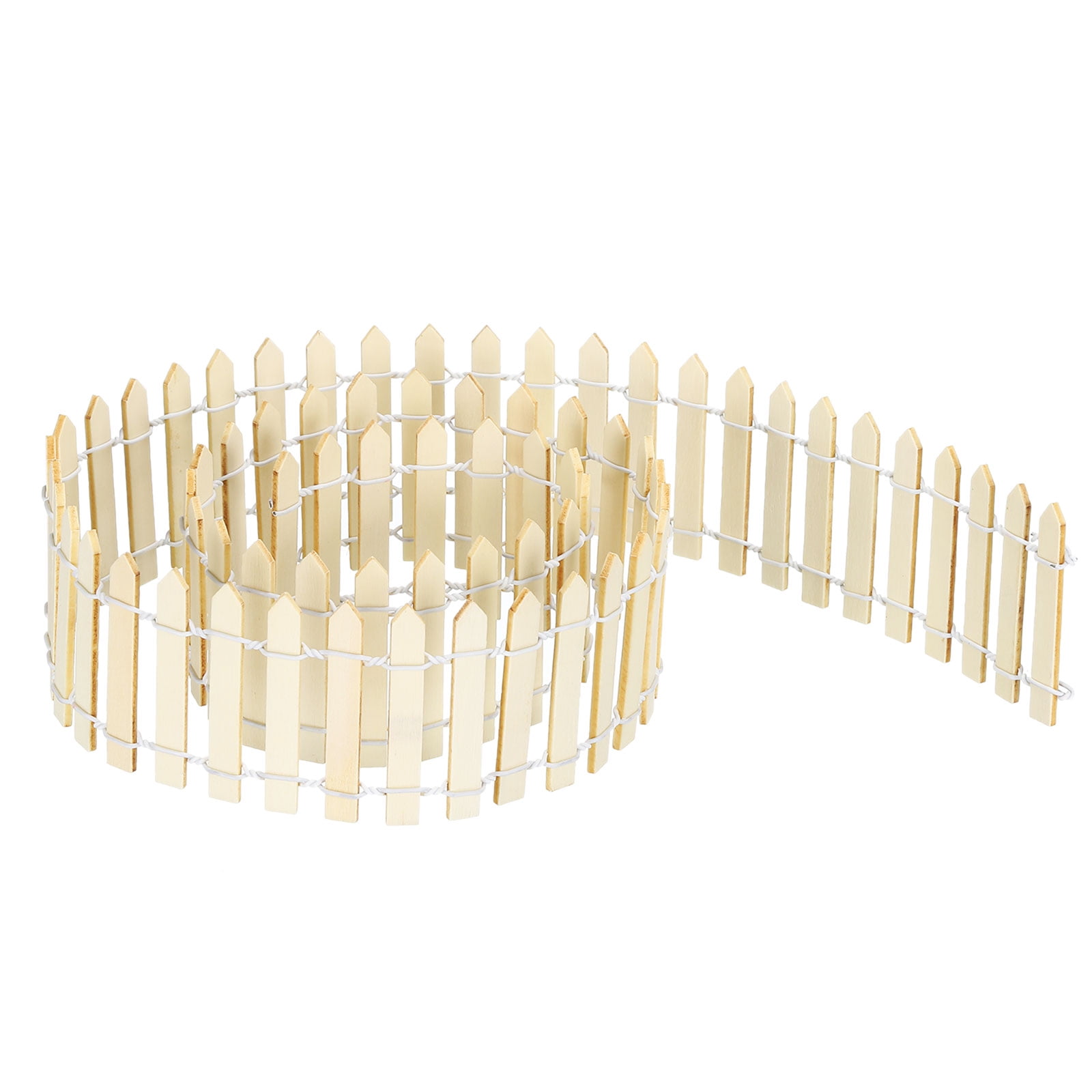 Uxcell Miniature Garden Fence 35 Inch Long DIY Picket Fence Mini ...