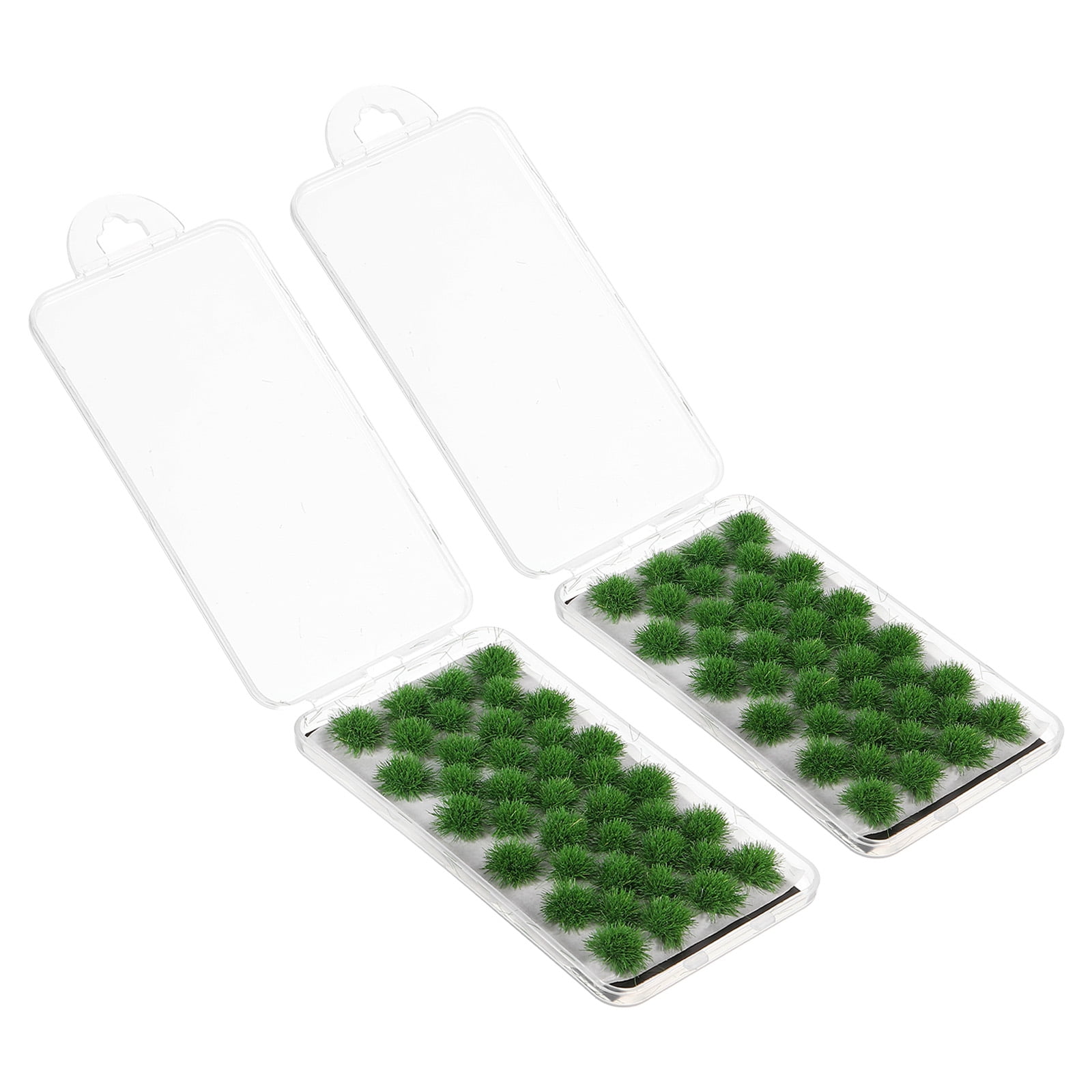 Uxcell Miniature Static Artificial Grass Tuft Terrain Model, Dark Green ...