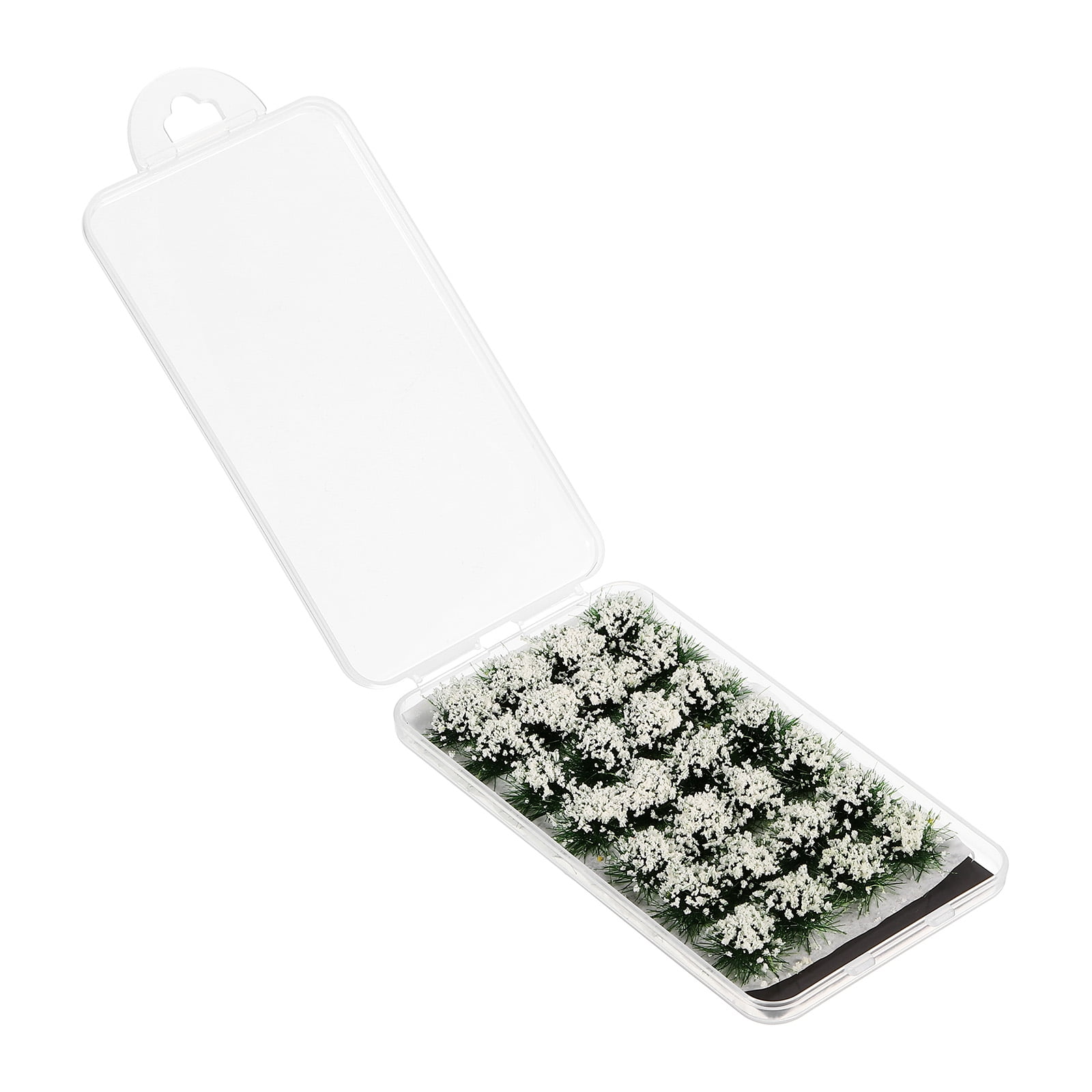 Uxcell Miniature Static Flower Cluster Grass Tuft Model, White 1 Set ...