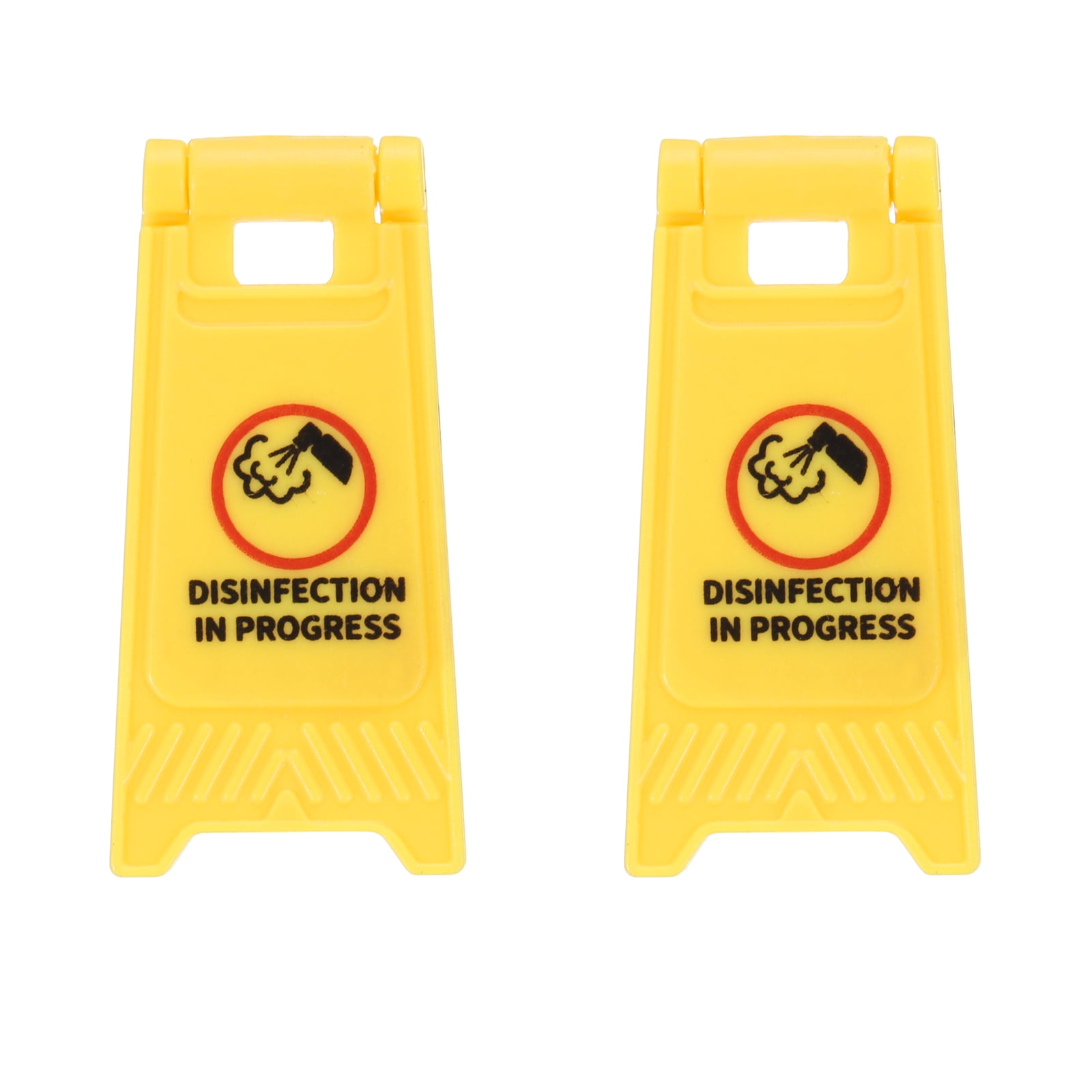 Uxcell Miniature Warning Sign, Disinfection In Progress Signs, Plastic ...