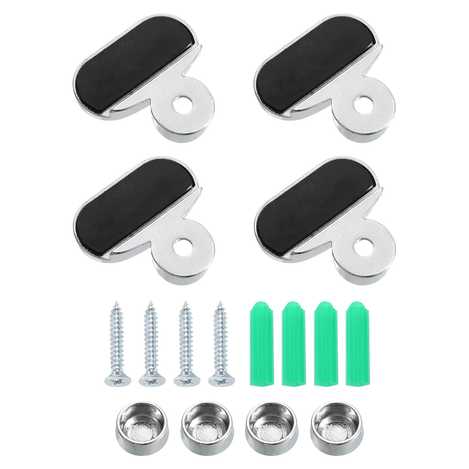 Uxcell Mirror Clip Zinc Alloy Mirror Mounting Kit Fixing Oval Holder ...