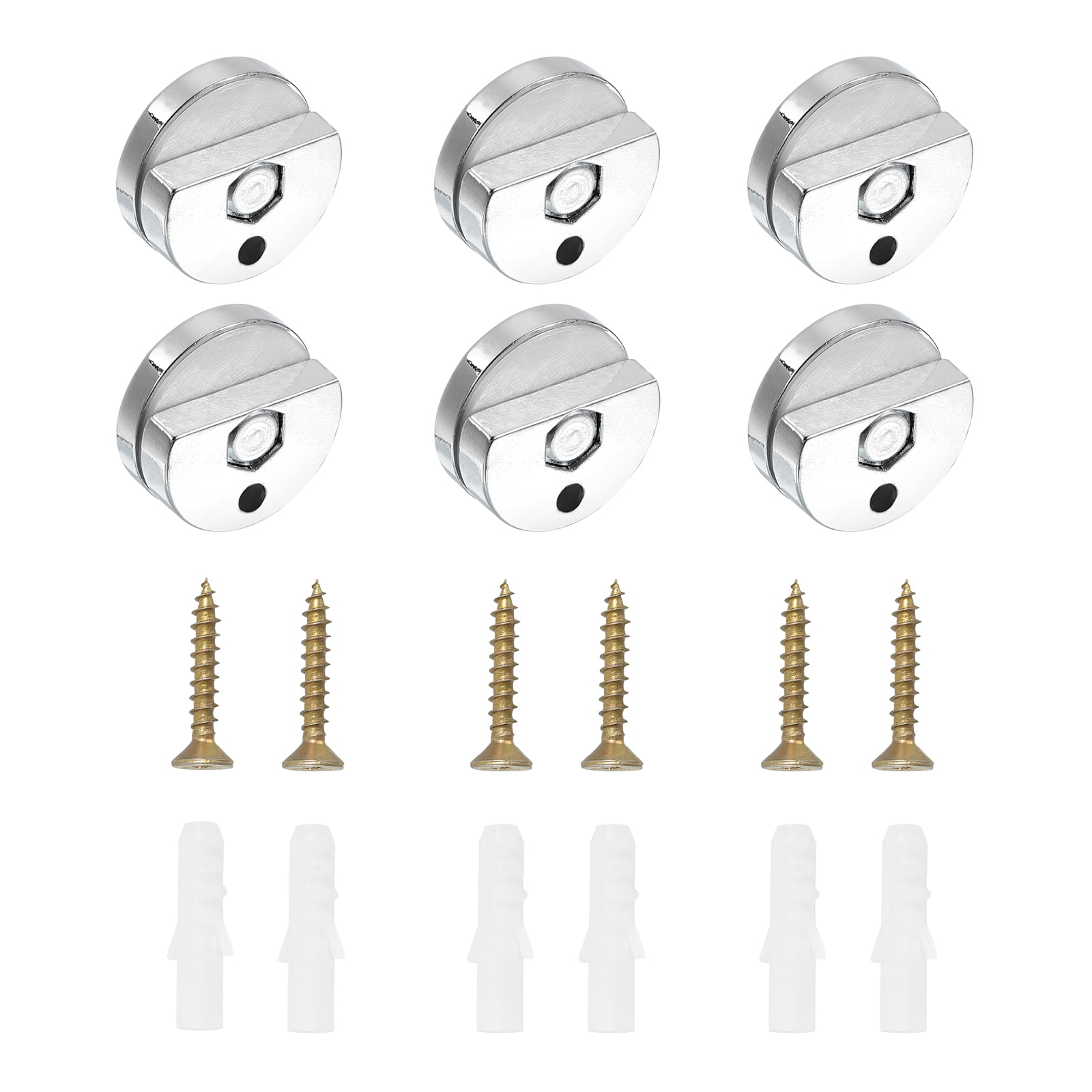 Uxcell Mirror Clip Zinc Alloy Mirror Mounting Kit Fixing Semicircle ...