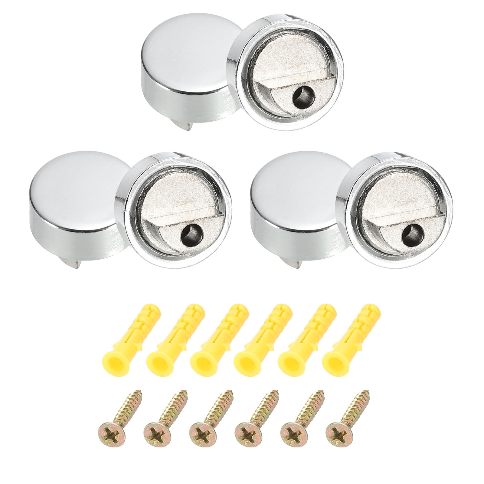 Uxcell Mirror Holders Clips, 6Pcs Mirror Mounting Clips for 6-7mm Thick ...