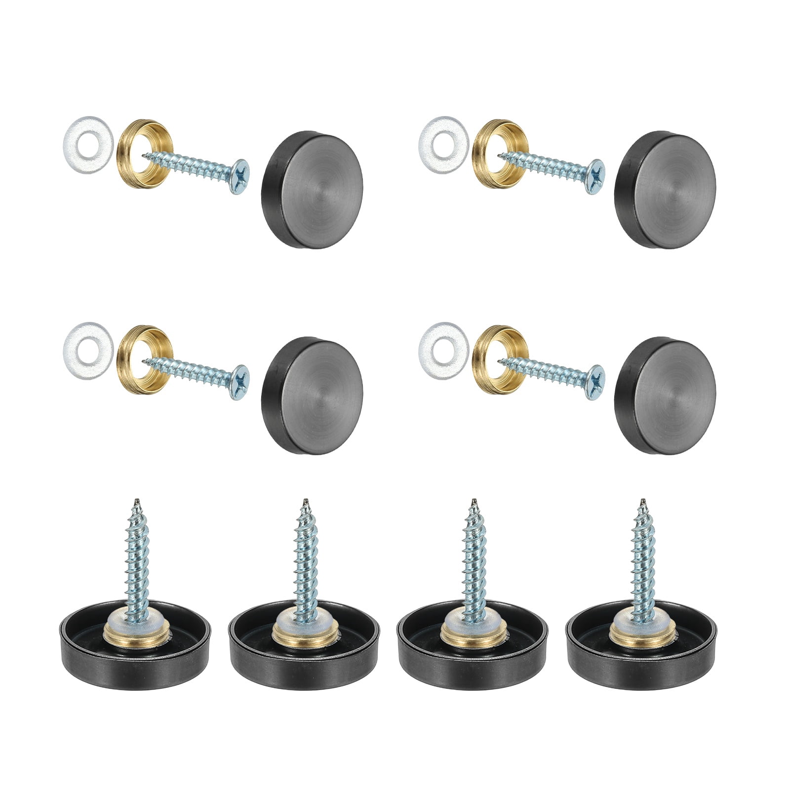 Uxcell Mirror Screws 304 Stainless Steel Decorative Caps Cover Nails ...