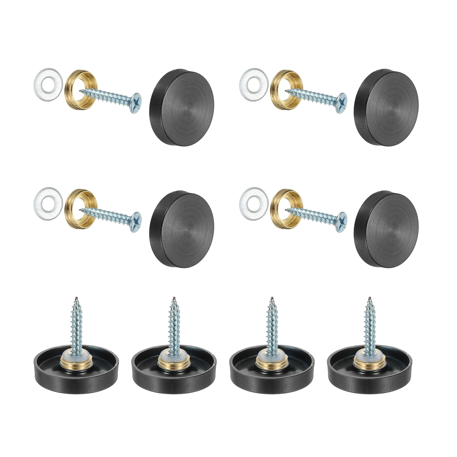 Uxcell Mirror Screws 304 Stainless Steel Decorative Caps Cover Nails ...