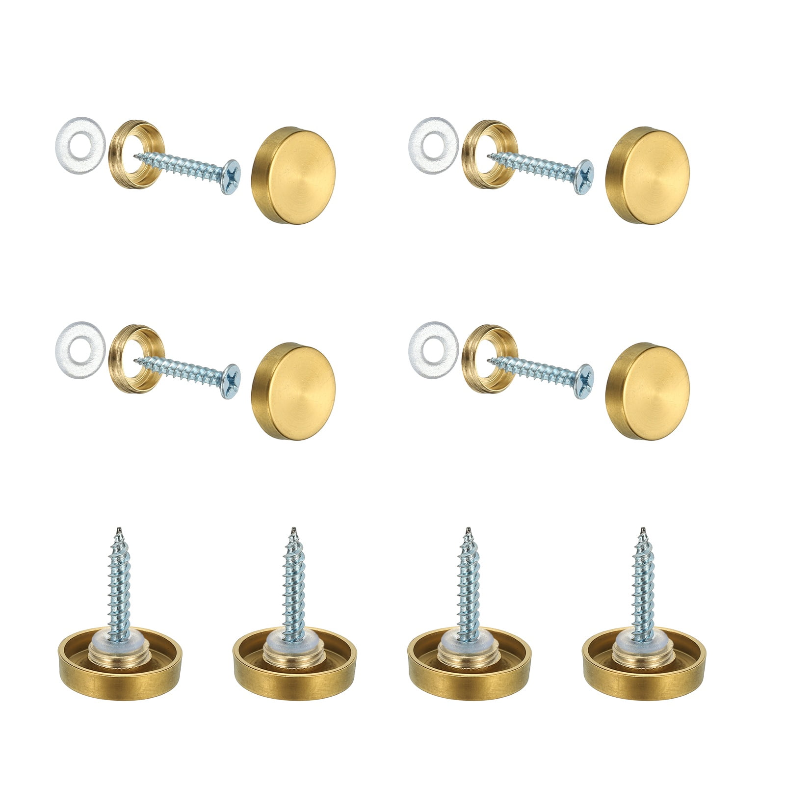 Uxcell Mirror Screws 304 Stainless Steel Decorative Caps Cover Nails ...