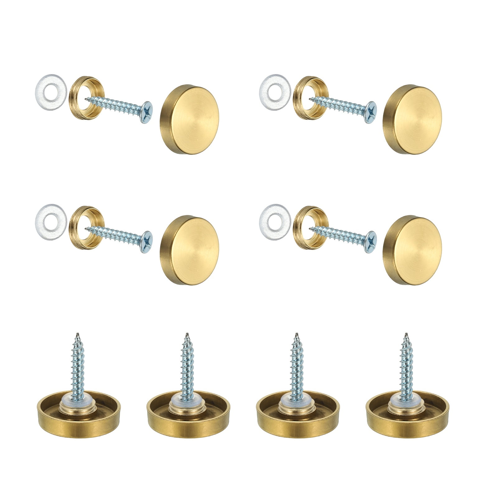 Uxcell Mirror Screws 304 Stainless Steel Decorative Caps Cover Nails ...