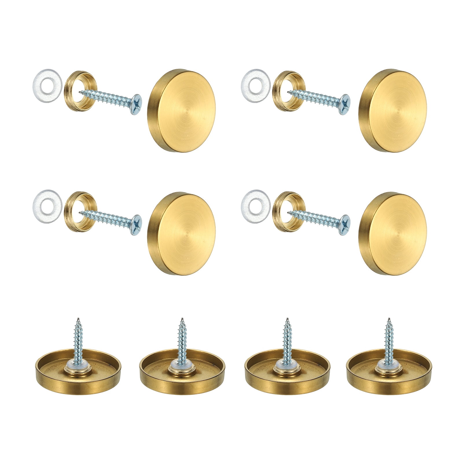 Uxcell Mirror Screws 304 Stainless Steel Decorative Caps Cover Nails ...