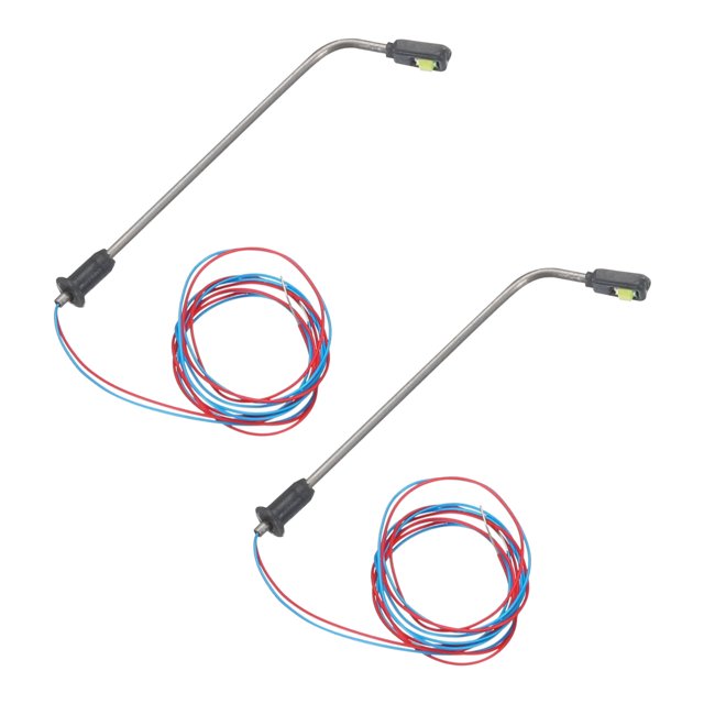 Uxcell Model Railway Train Lamp Post 1.7" White 1:300 Scale LEDs New 3V ...