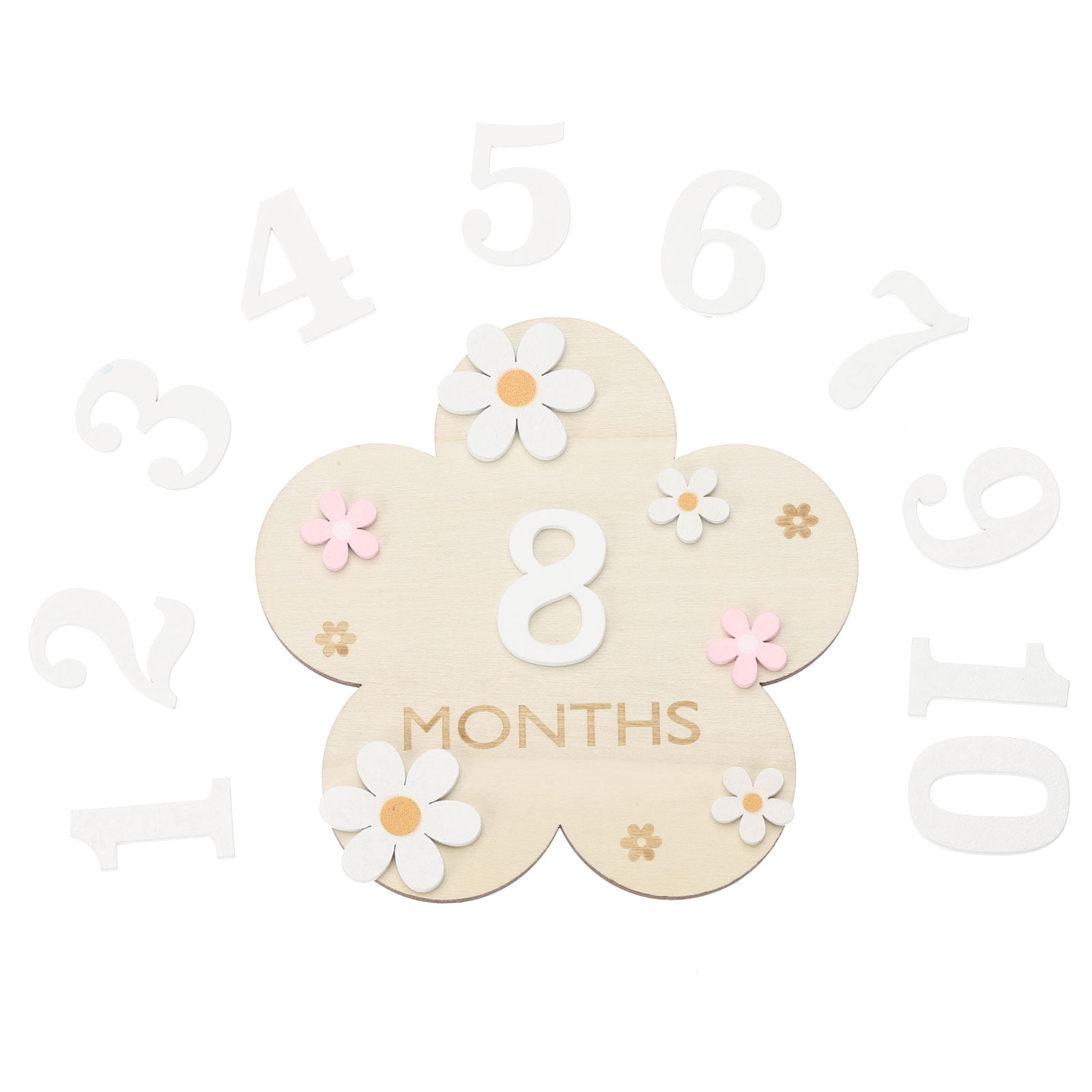 Uxcell Monthly Milestones, Wooden Milestones Monthly Cards Announcement ...