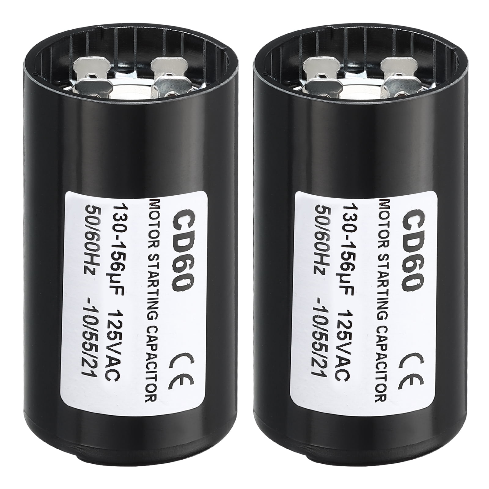 Uxcell Motor Start Capacitor 130-156uF/Mfd 125V 50/60Hz CD60 Run ...