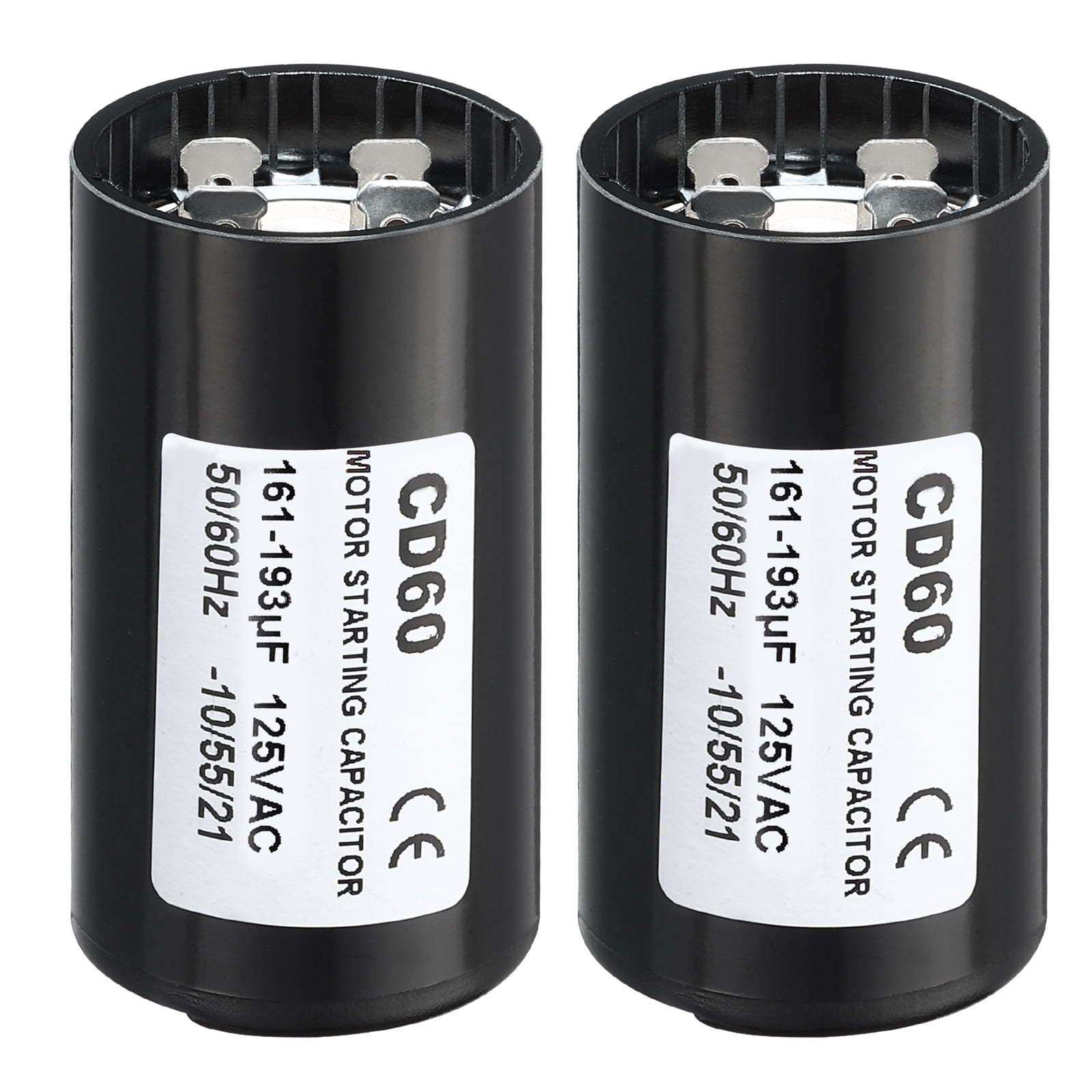 Uxcell Motor Start Capacitor 161-193uF/Mfd 125V 50/60Hz CD60 Run Capacitor 2 Pack - Walmart.com