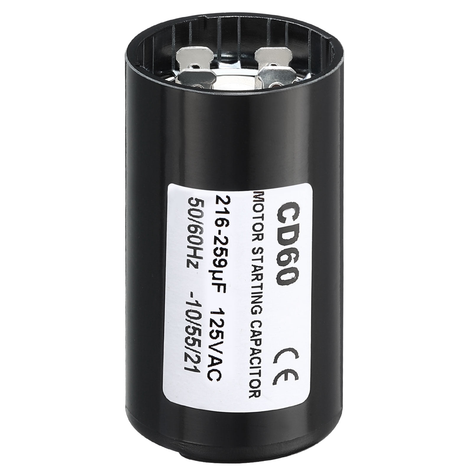Uxcell Motor Start Capacitor 216-259uF/Mfd 125V 50/60Hz CD60 Run ...