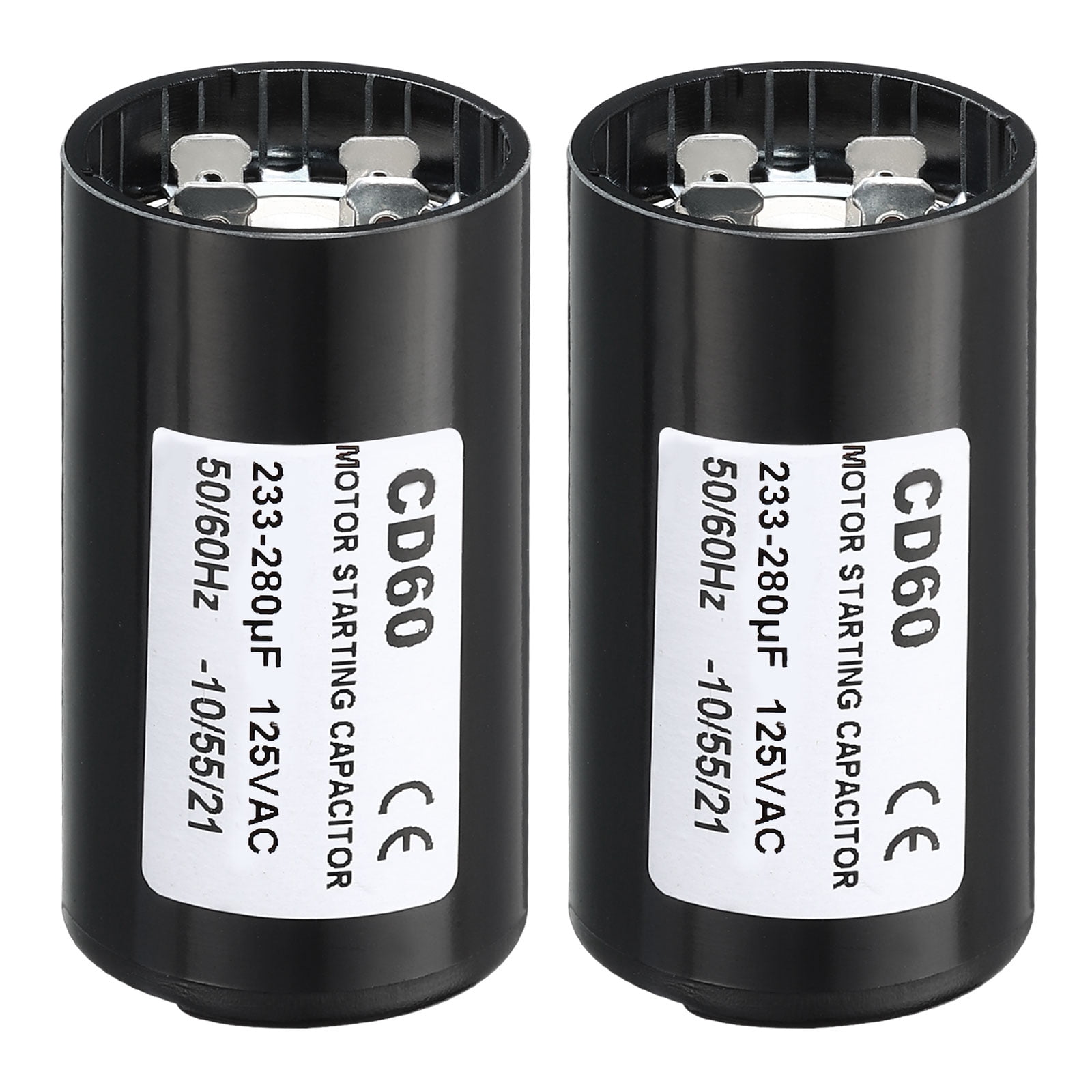 Uxcell Motor Start Capacitor 233-280uF/Mfd 125V 50/60Hz CD60 Run ...