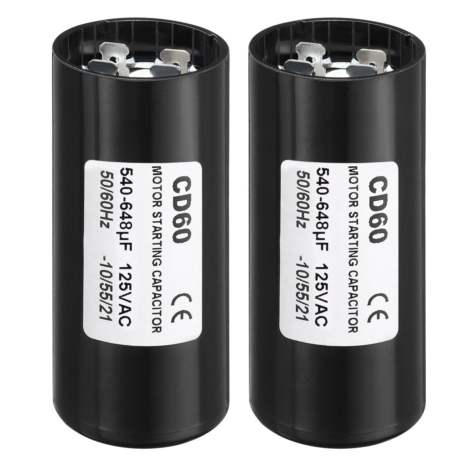 Uxcell Motor Start Capacitor 540-648uF/Mfd 125V 50/60Hz CD60 Run ...