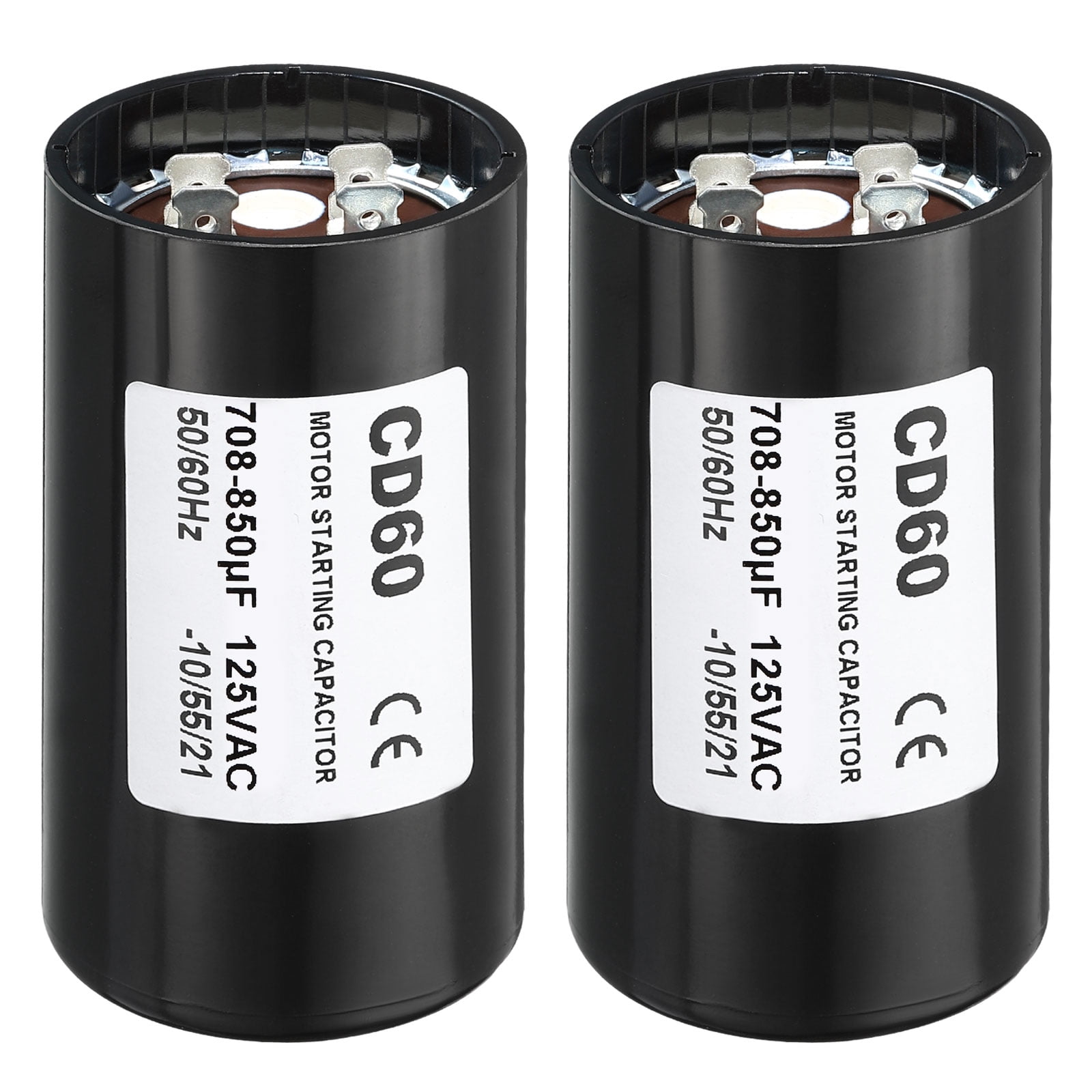 Uxcell Motor Start Capacitor 708-850uF/Mfd 125V 50/60Hz CD60 Run ...