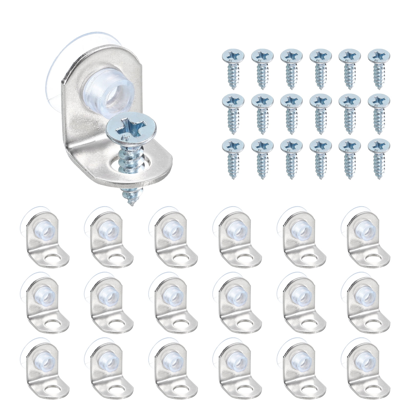 Uxcell Mounting Brace Fixing Glass Shelf Bracket, 0.55 x 0.47"Fixed ...