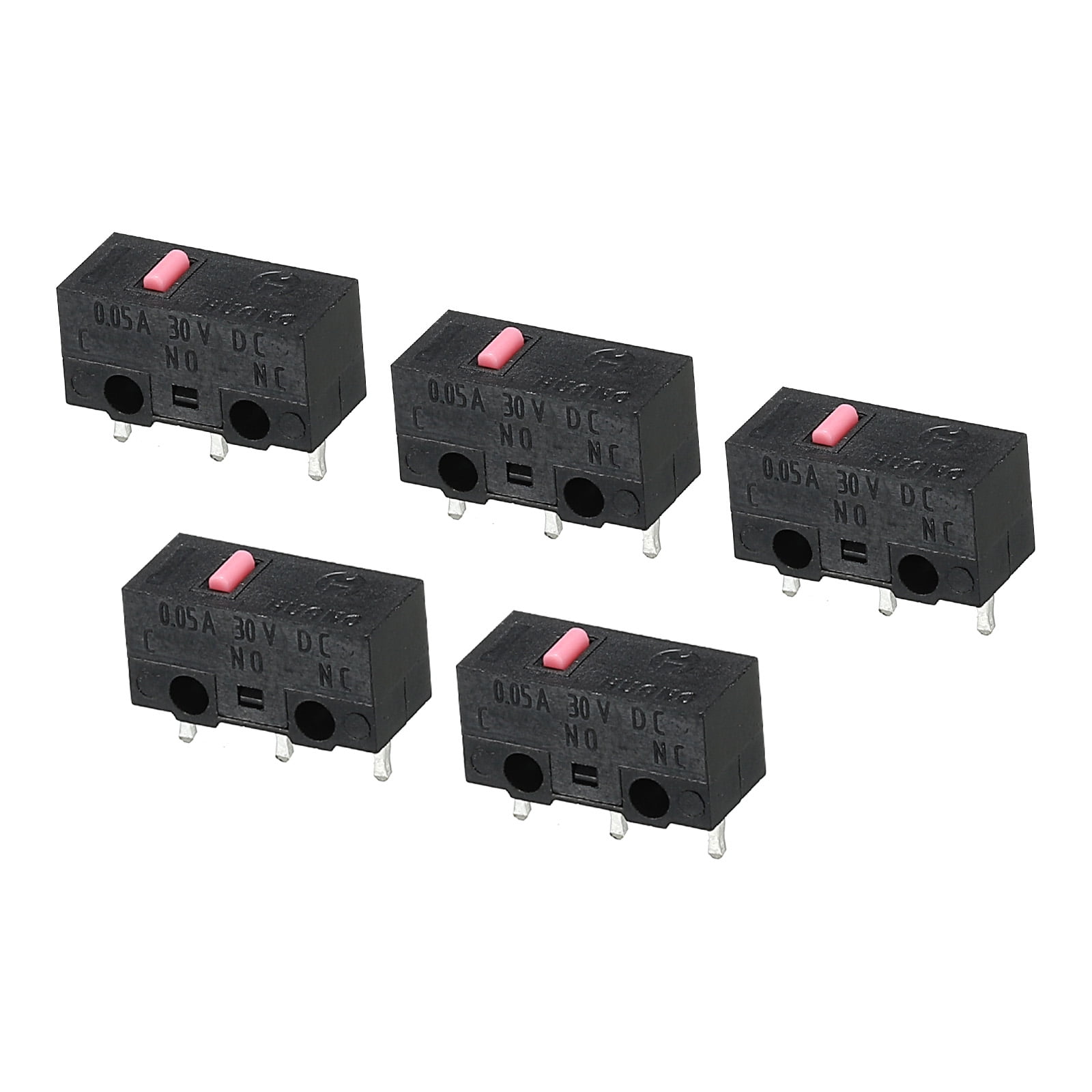 Uxcell Mouse Micro Switch 0.70N 1000w Time 3 Pins Pink Toggle Shaft ...