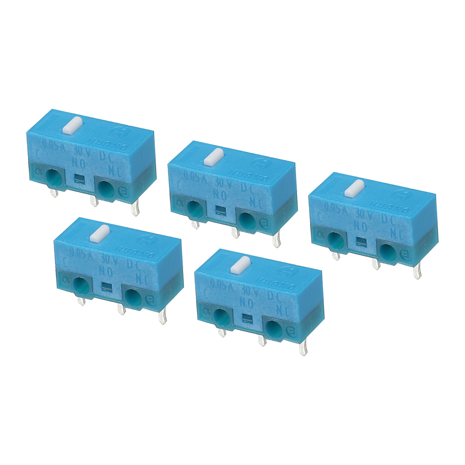 Uxcell Mouse Micro Switch 0.74N 2000w Time 3 Pins Blue Toggle Shaft ...