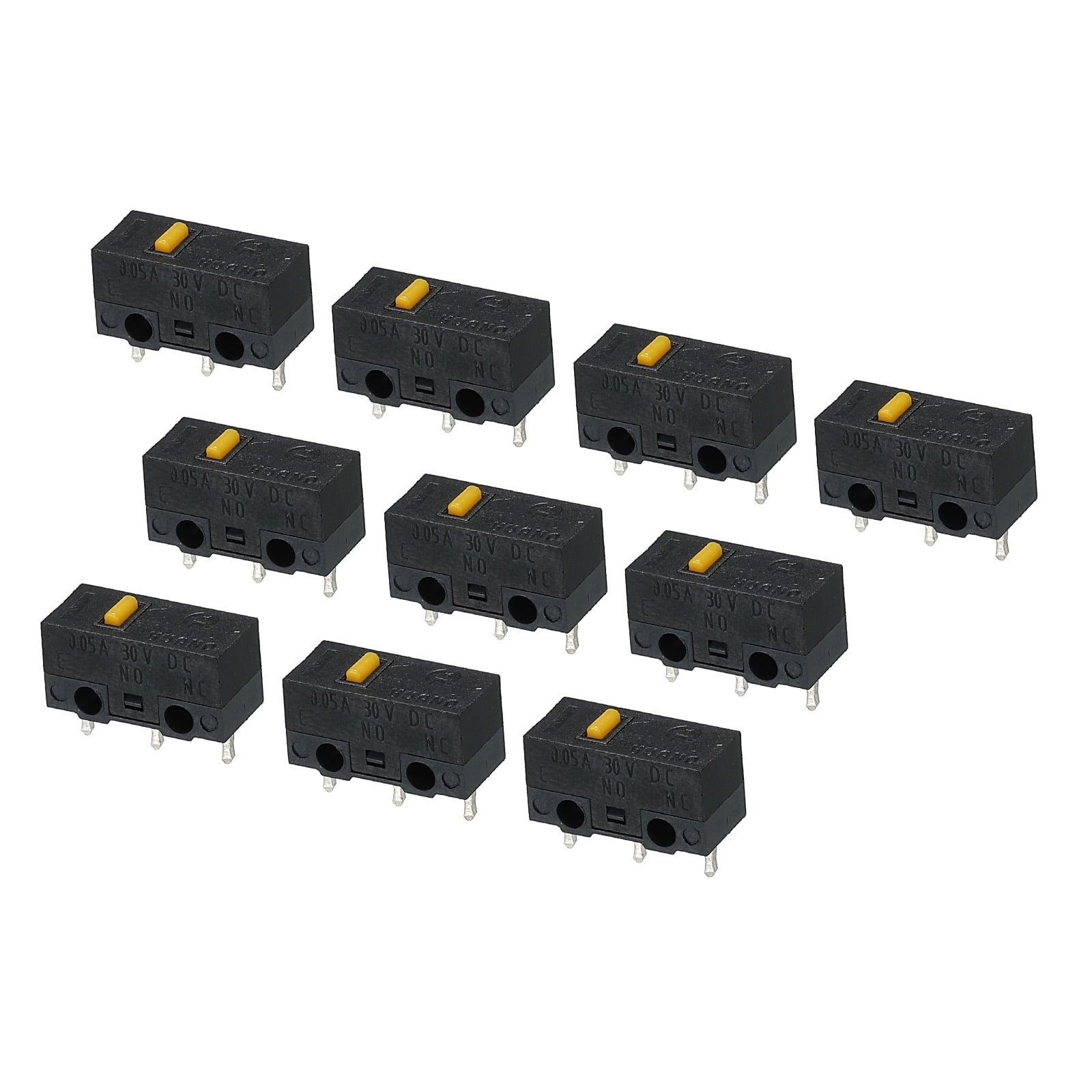 Uxcell Mouse Micro Switch 0.74N 800w Time 3 Pins Yellow Toggle Shaft ...
