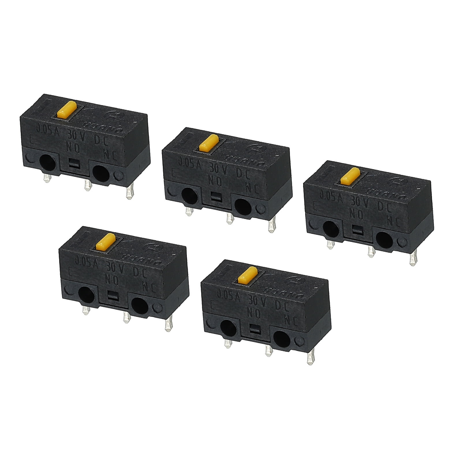 Uxcell Mouse Micro Switch 0.74N 800w Time 3 Pins Yellow Toggle Shaft ...