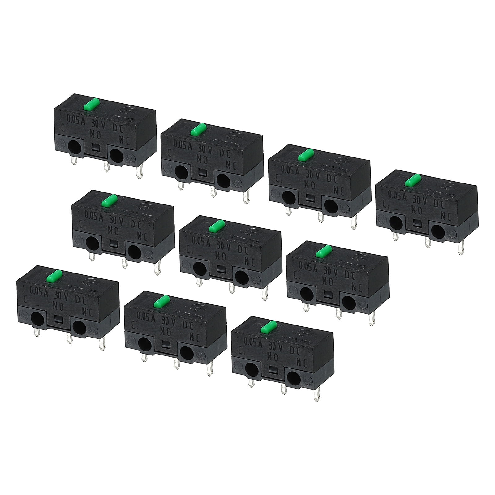 Uxcell Mouse Micro Switch 0.85N 500W Time 3 Pins Green Toggle Shaft ...