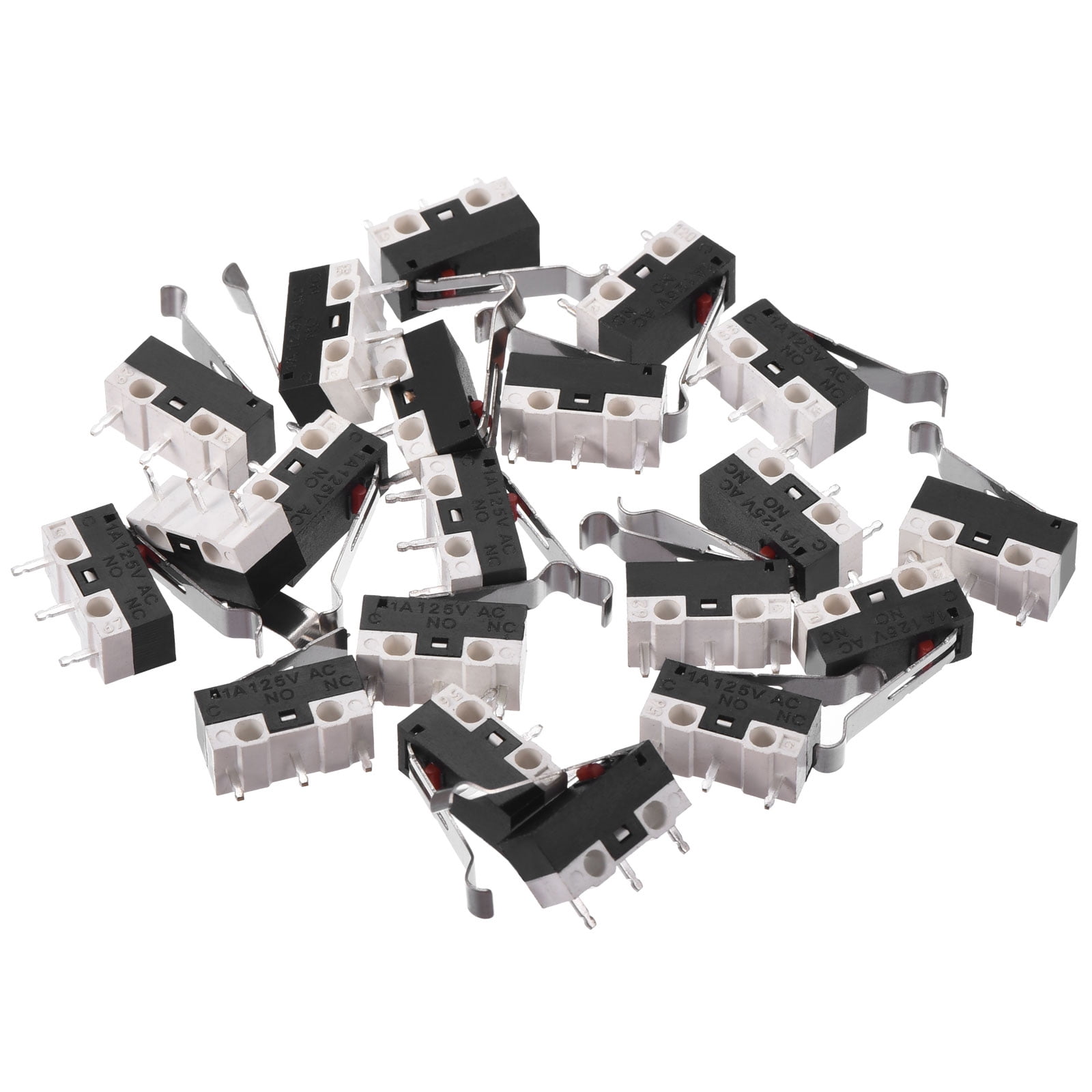 Uxcell Mouse Micro Switch with Bend Handle 125V 1A 50W Time Right 3 ...