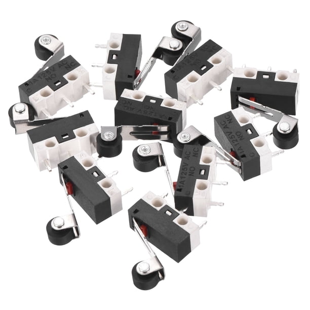 Uxcell Mouse Micro Switch with Handle Wheel 125V 1A 50W Time 3 Pins ...