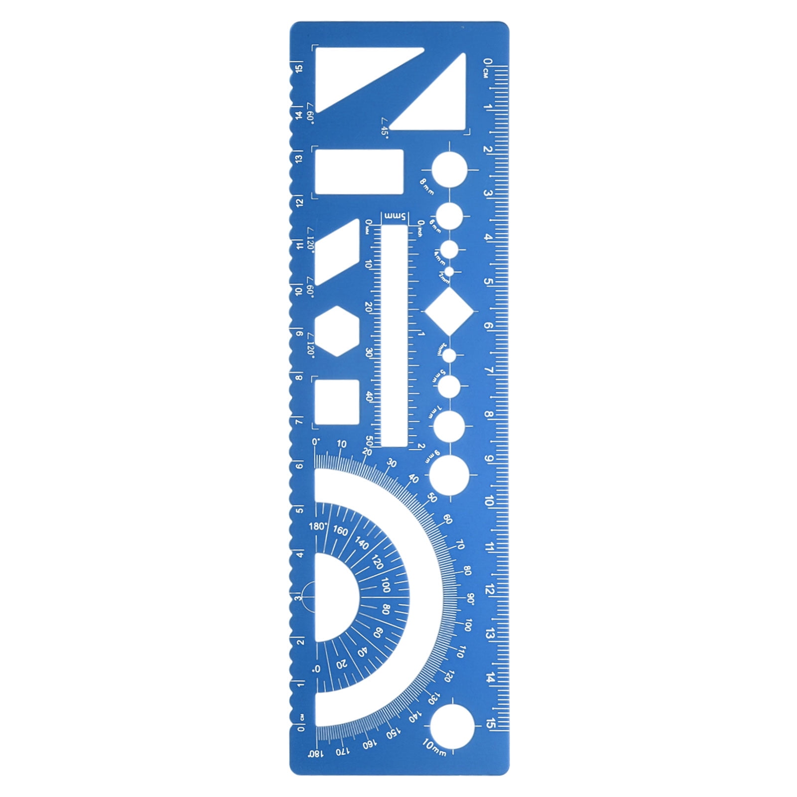 Uxcell Multifunctional Geometric Rulers 15cm Metric and SAE Aluminum ...