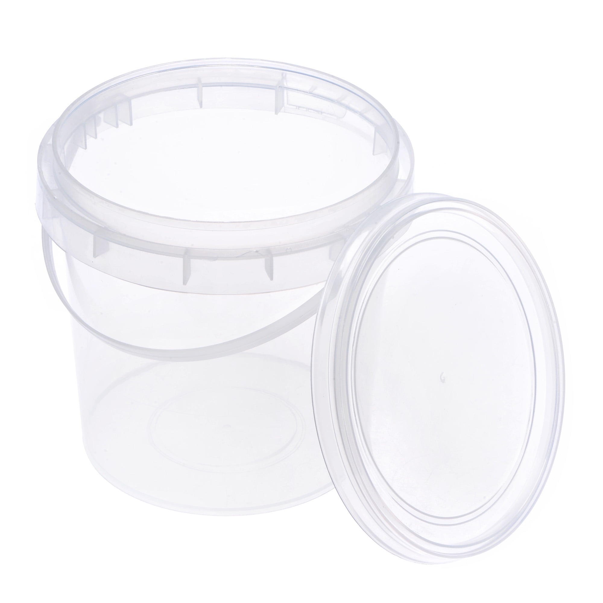 Uxcell Multipurpose Container 0.26 -Gallon / 1000ml Clear Plastic Paint ...