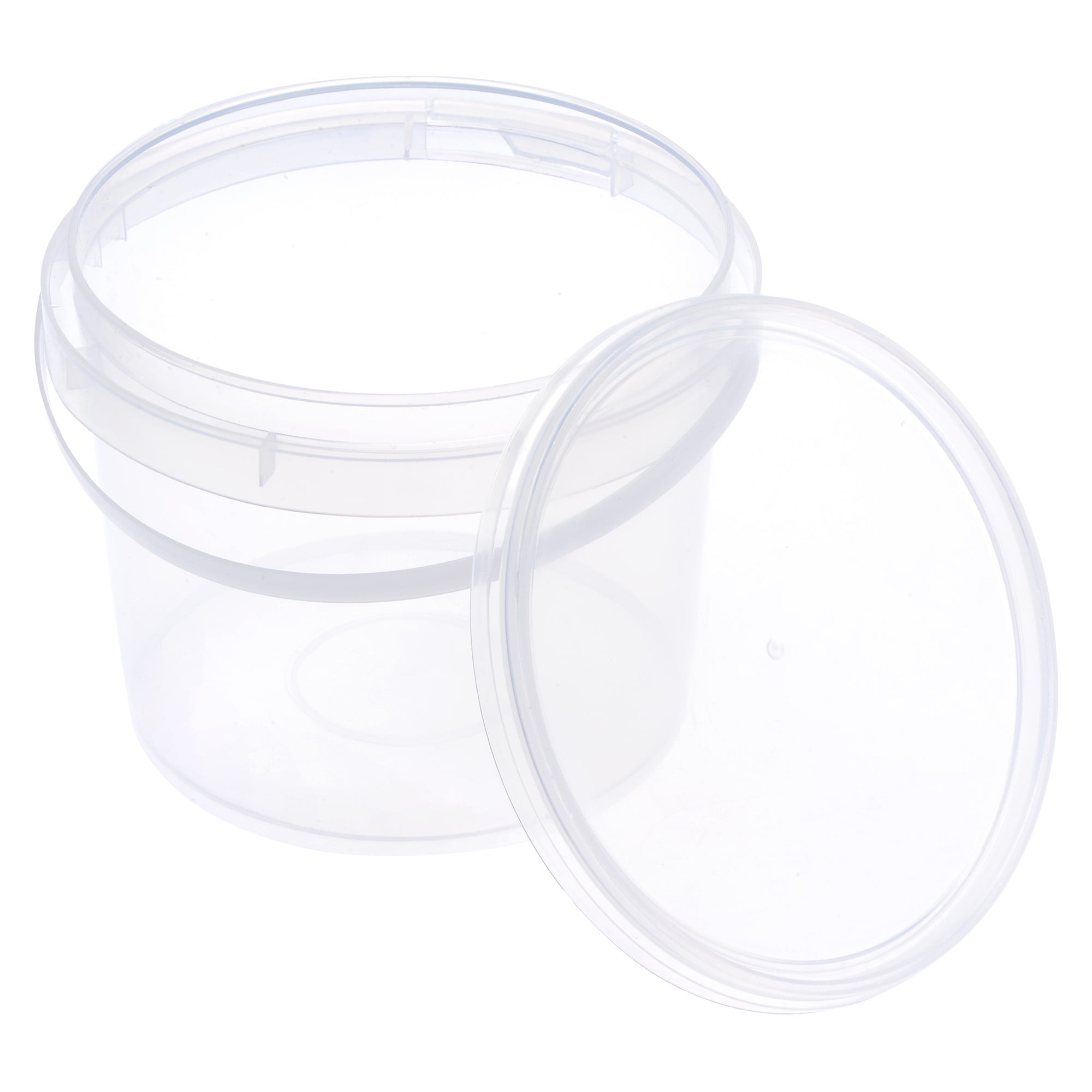 Uxcell Multipurpose Container 0.39 -Gallon / 1500ml Clear Plastic Paint ...