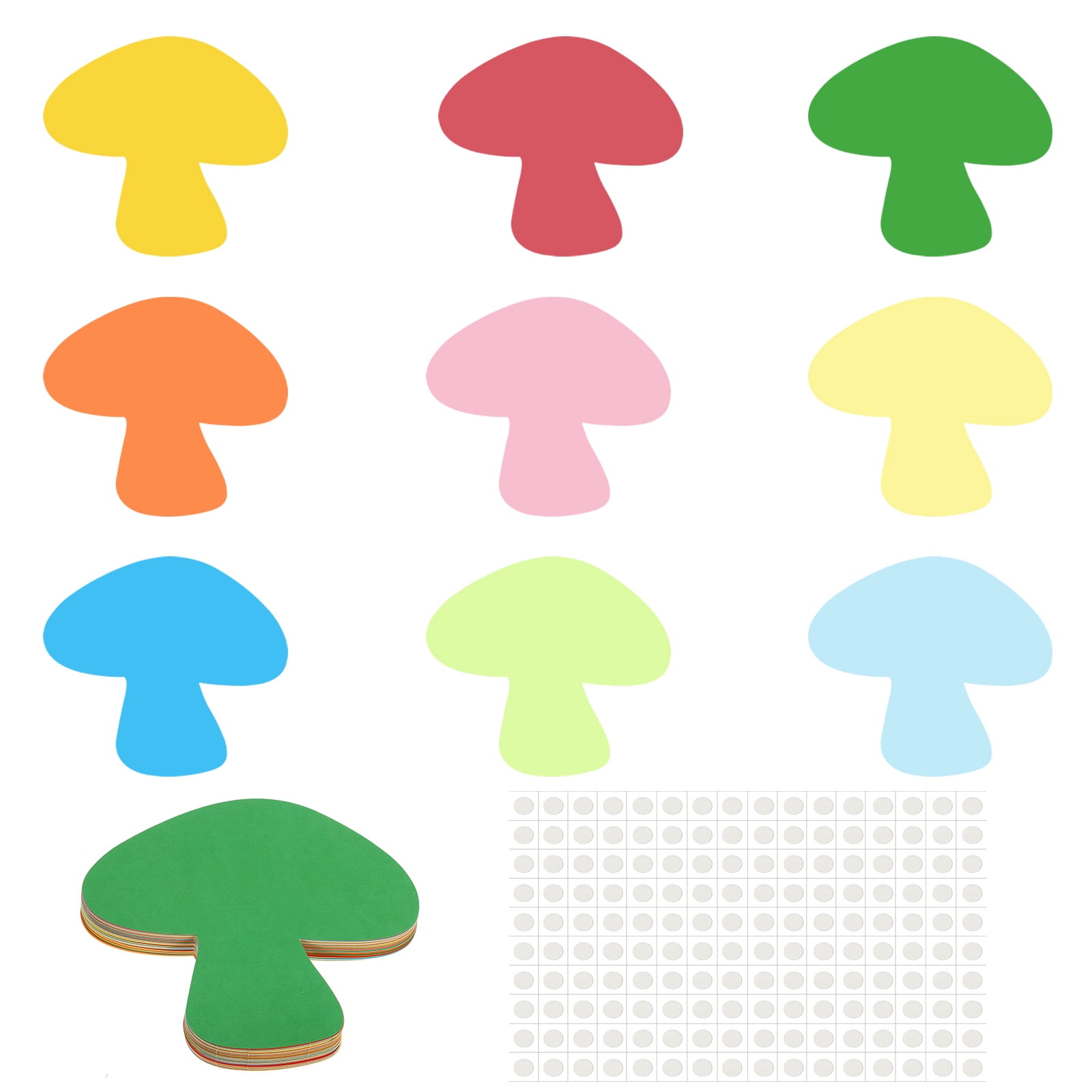Uxcell Mushroom Cutouts, 144 Pack Paper Mushroom, Colorful Mushroom ...