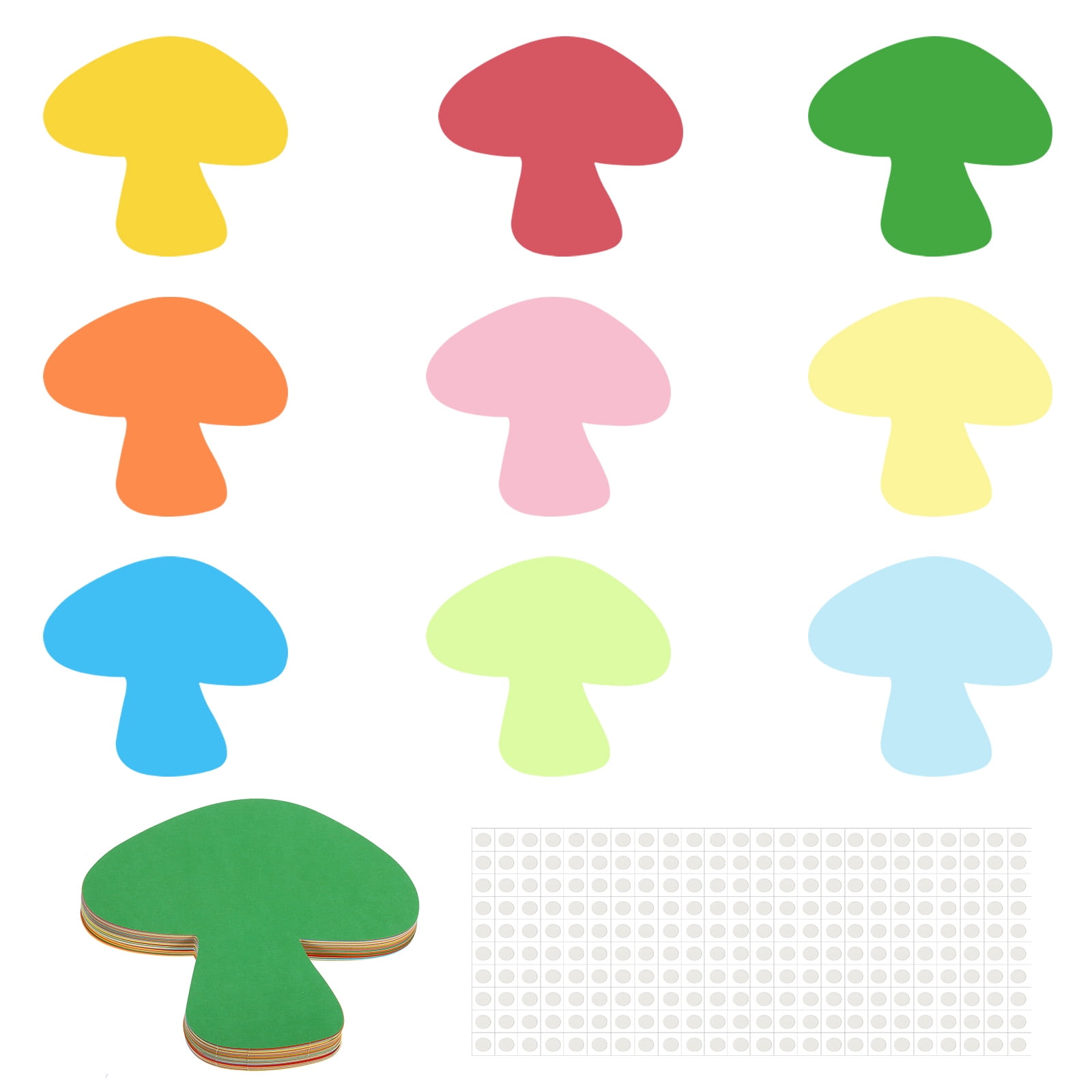 Uxcell Mushroom Cutouts, 216 Pack Paper Mushroom, Colorful Mushroom ...