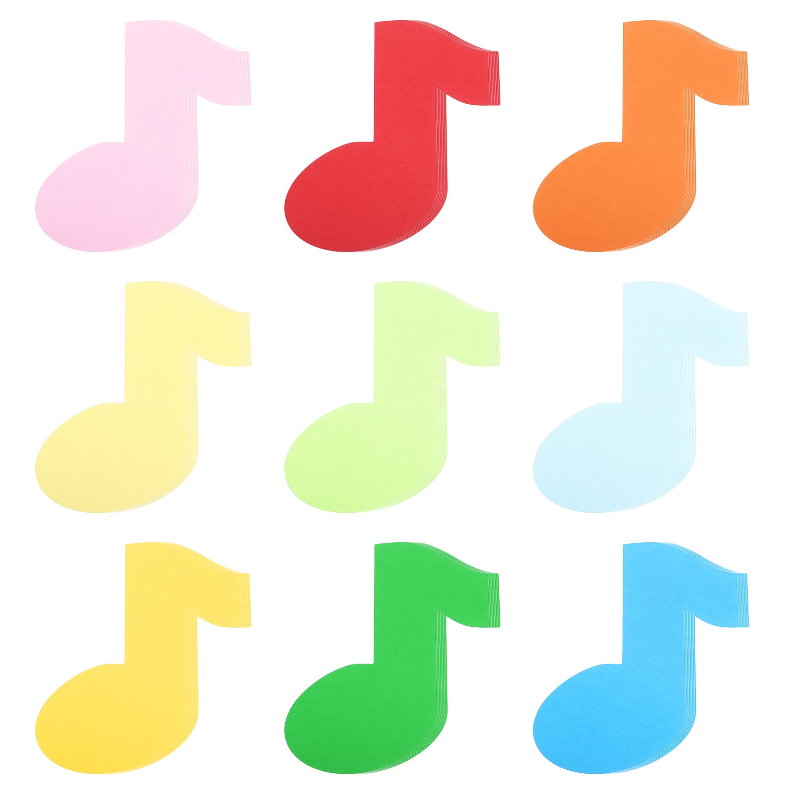 Uxcell Musical Note Cutouts, 72 Pack Paper Symbol, Colorful Musical ...