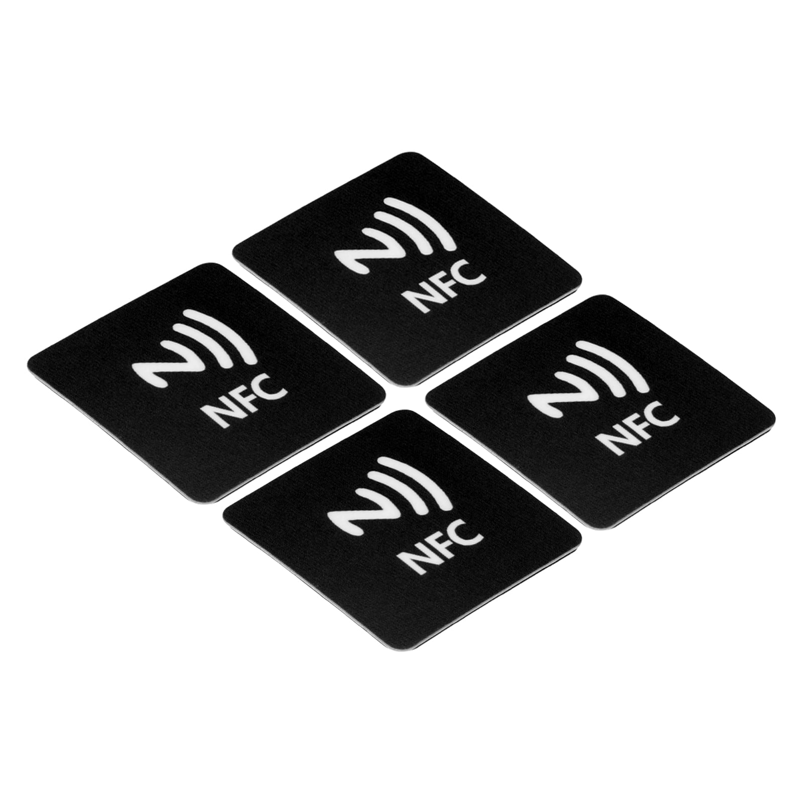 Uxcell NFC Stickers NFC215 Tag Sticker 504 Bytes Square NFC Tags Black ...