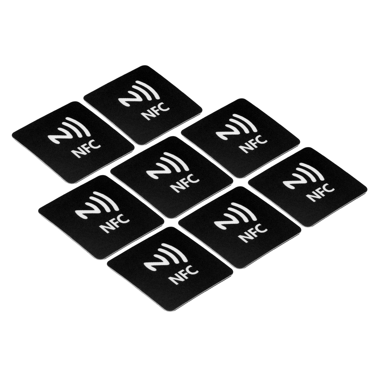 Uxcell NFC Stickers NFC215 Tag Sticker 504 Bytes Square NFC Tags Black ...