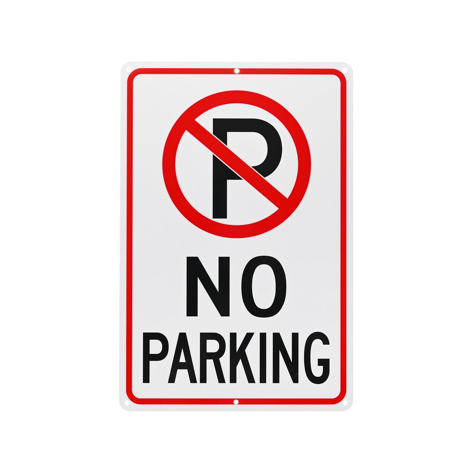 Uxcell NO PARKING Sign with P 12x8 Inch Aluminum Reflective Street Slow ...