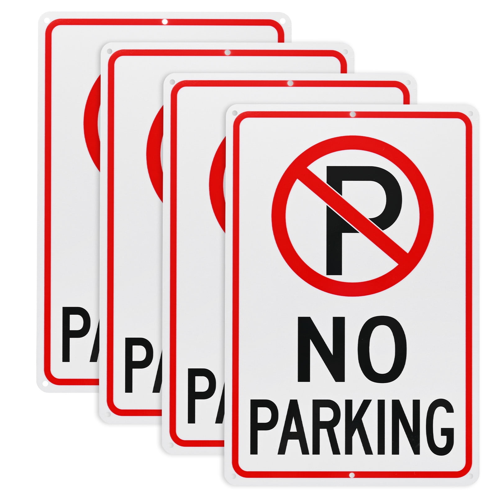 Uxcell NO PARKING Sign with P 14x10 Inch Aluminum Reflective Street ...