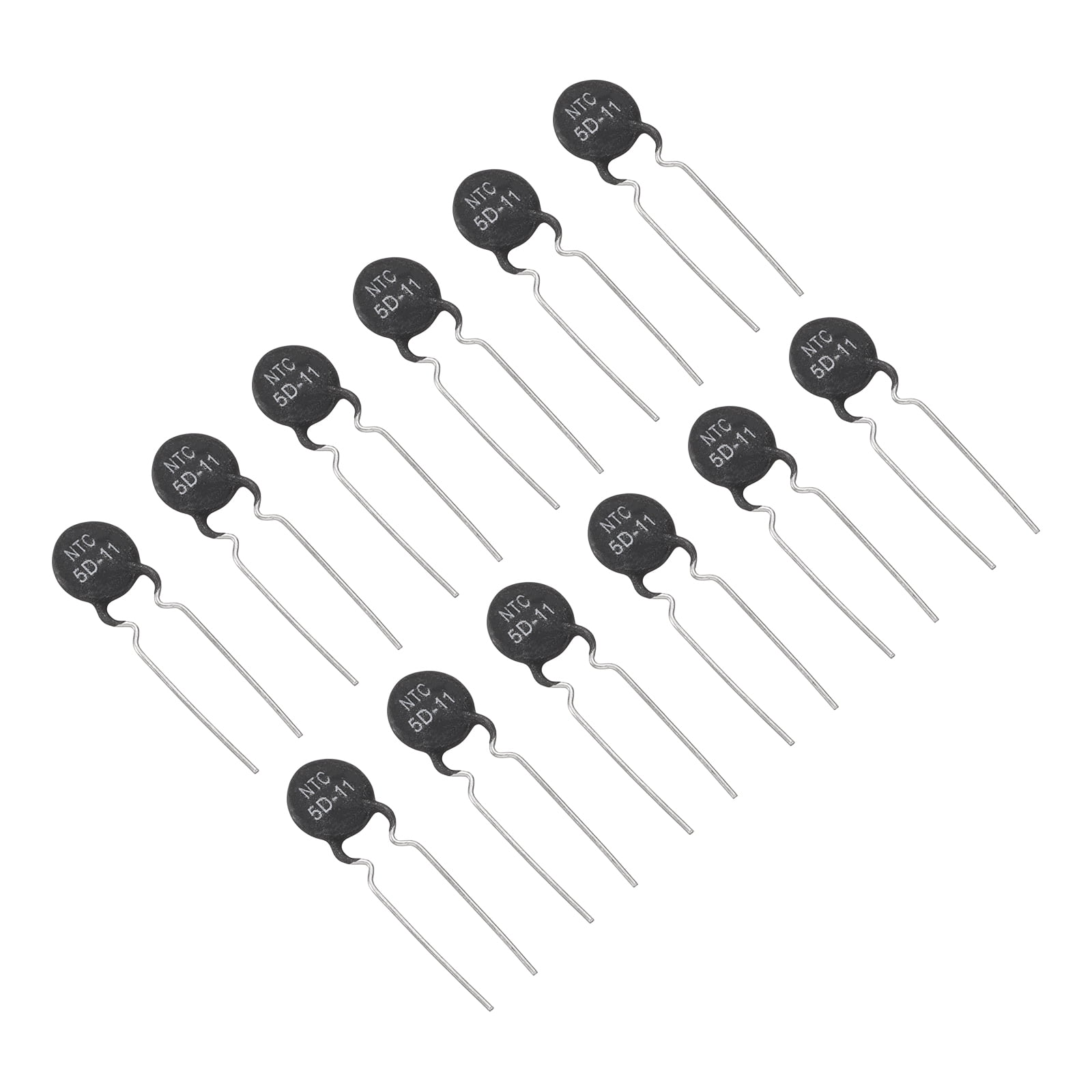 Uxcell NTC Thermistors Resistors, 12Pcs 5 Ohm NTC5D-11 High Sensitivity ...