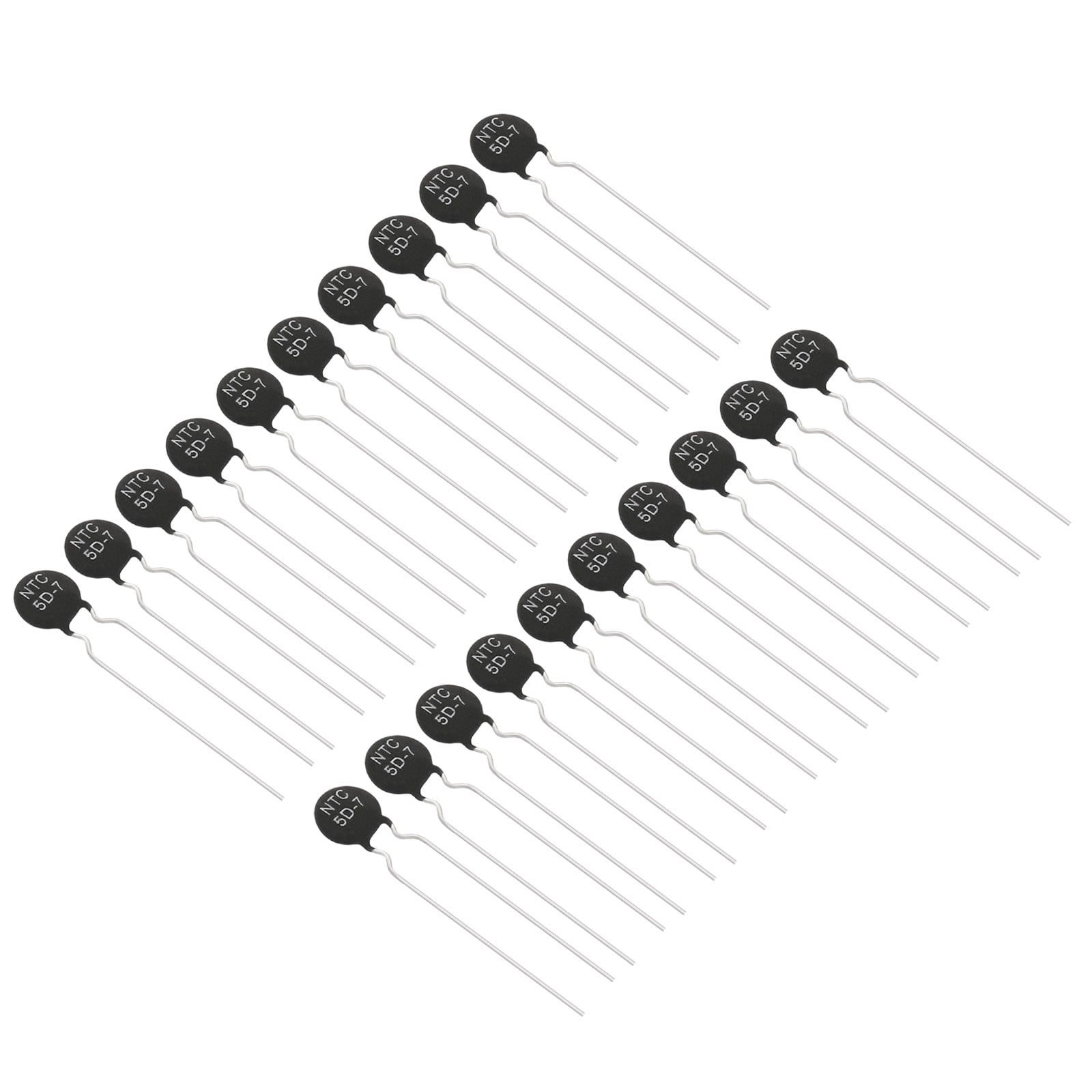 Uxcell NTC Thermistors Resistors, 20Pcs 5 Ohm NTC 5 D-7 High ...