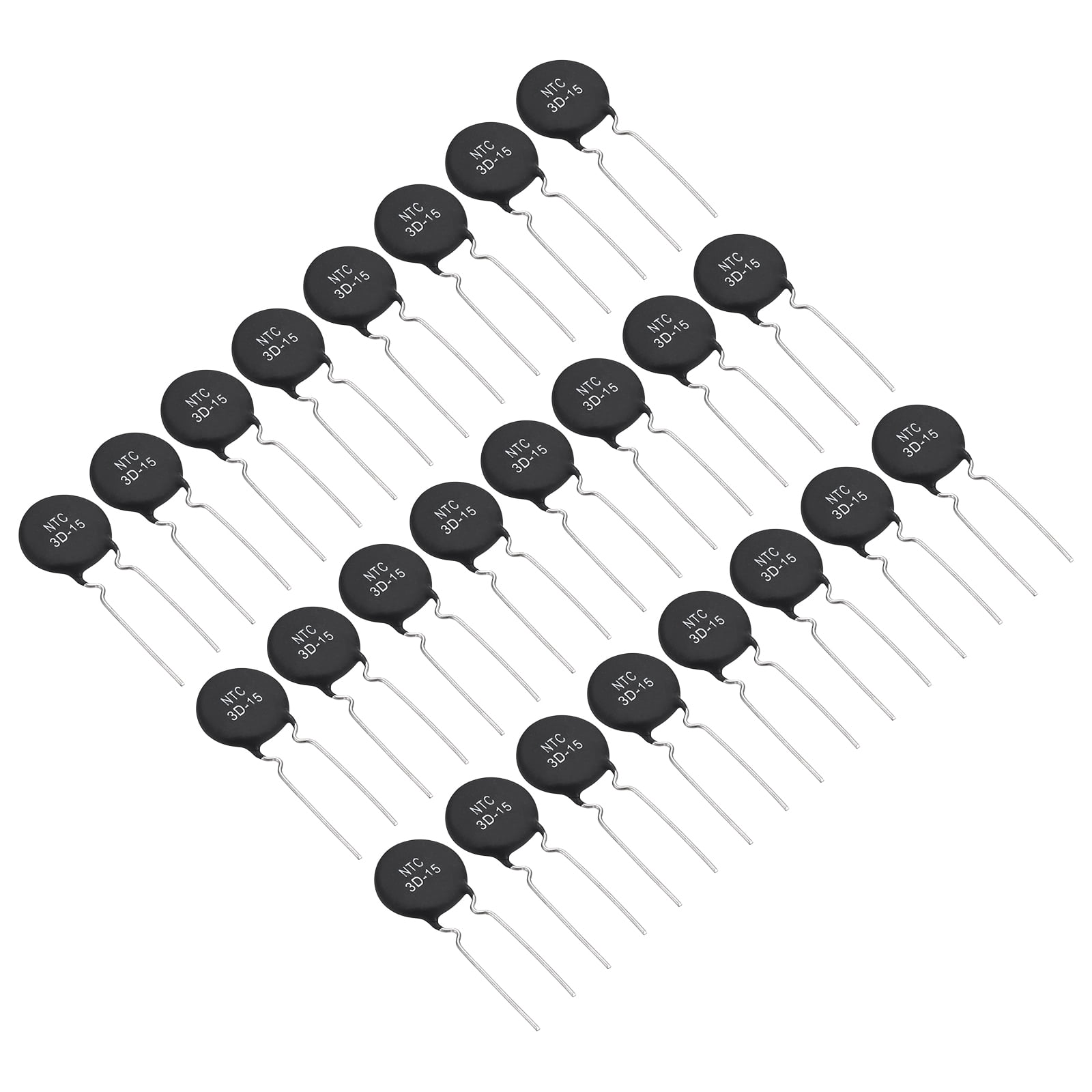 Uxcell NTC Thermistors Resistors, 24Pcs 3 Ohm NTC3D-15 High Sensitivity ...