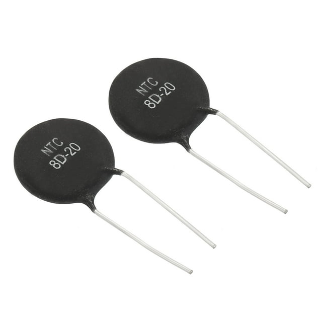 Uxcell NTC Thermistors Resistors, 2Pcs 8 Ohm NTC 8 D-20 High ...