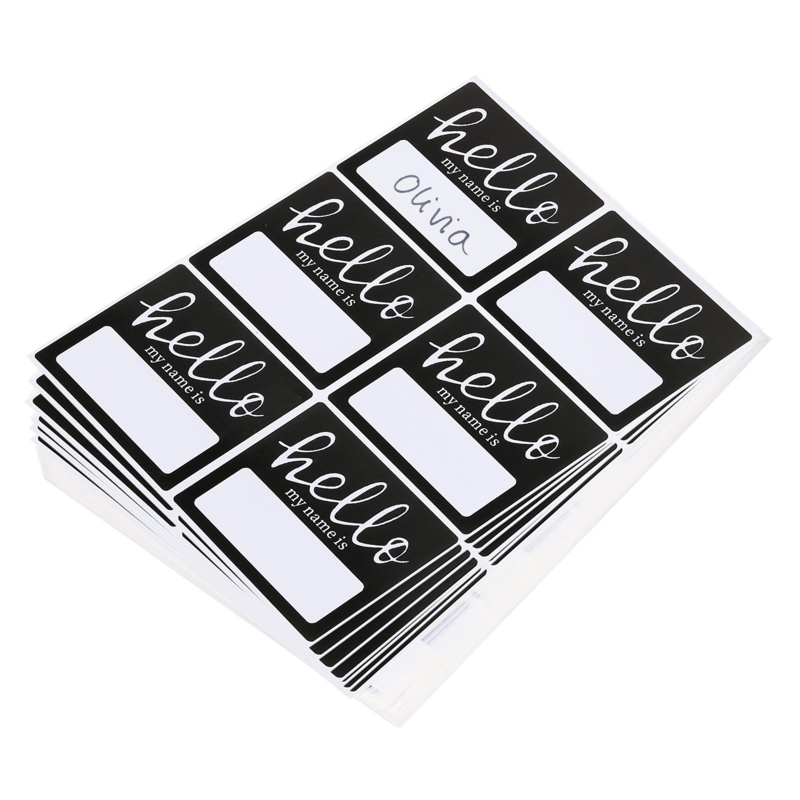 Uxcell Name Tag Stickers, Hi My Name Is Stickers Removable Sticker for ...