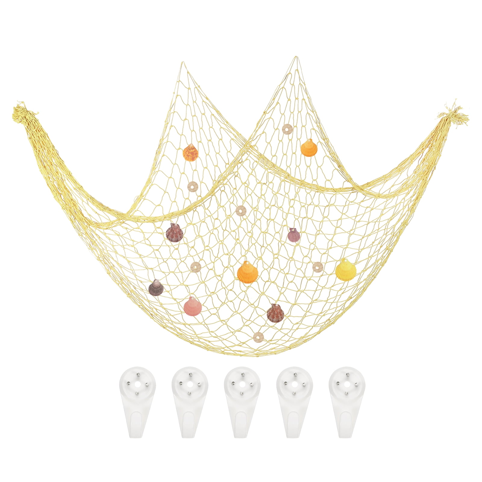 Uxcell Natural Shell Decorative Fishing Net 40"x80" Mediterranean Theme ...