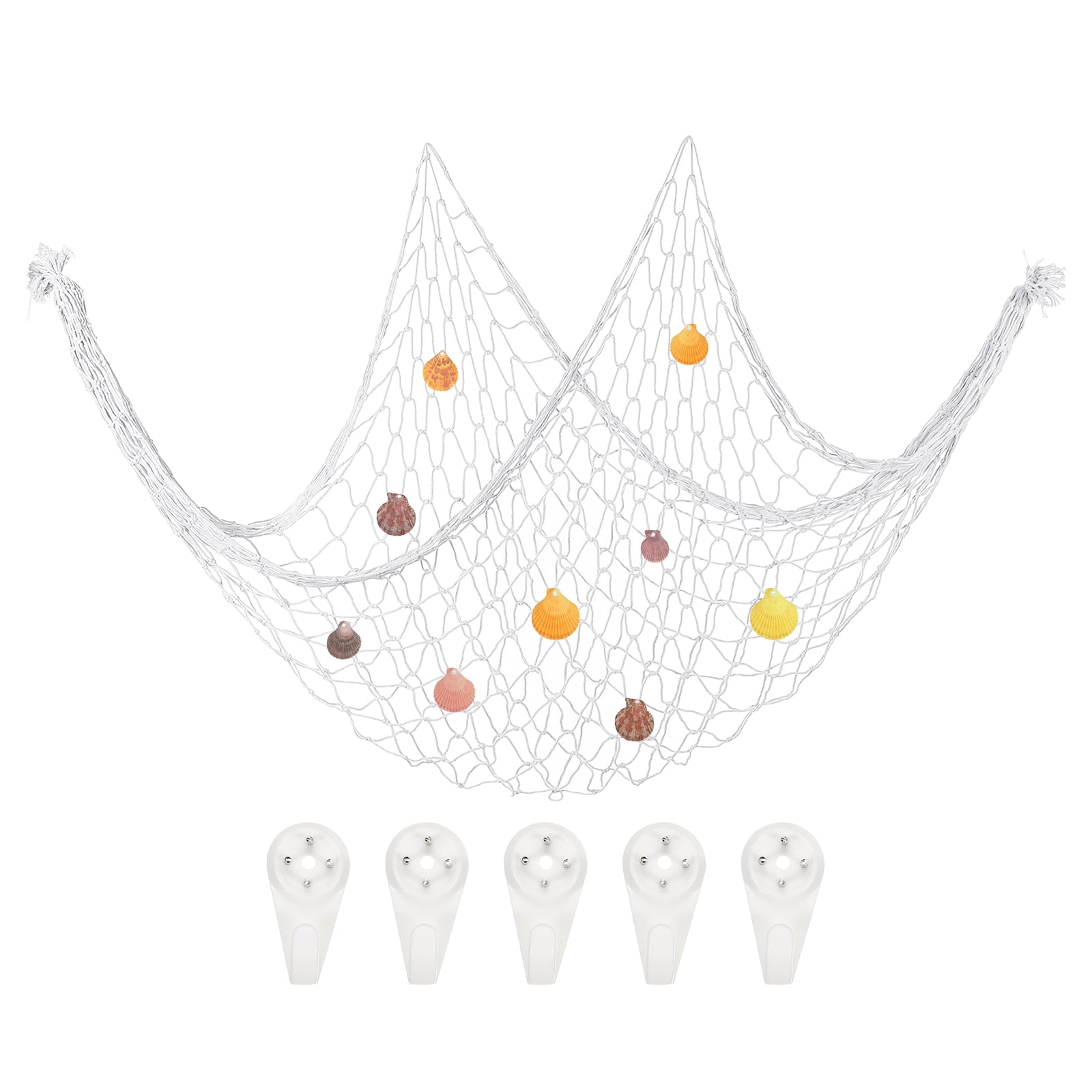 Uxcell Natural Shell Decorative Fishing Net 40"x80" Mediterranean Theme ...