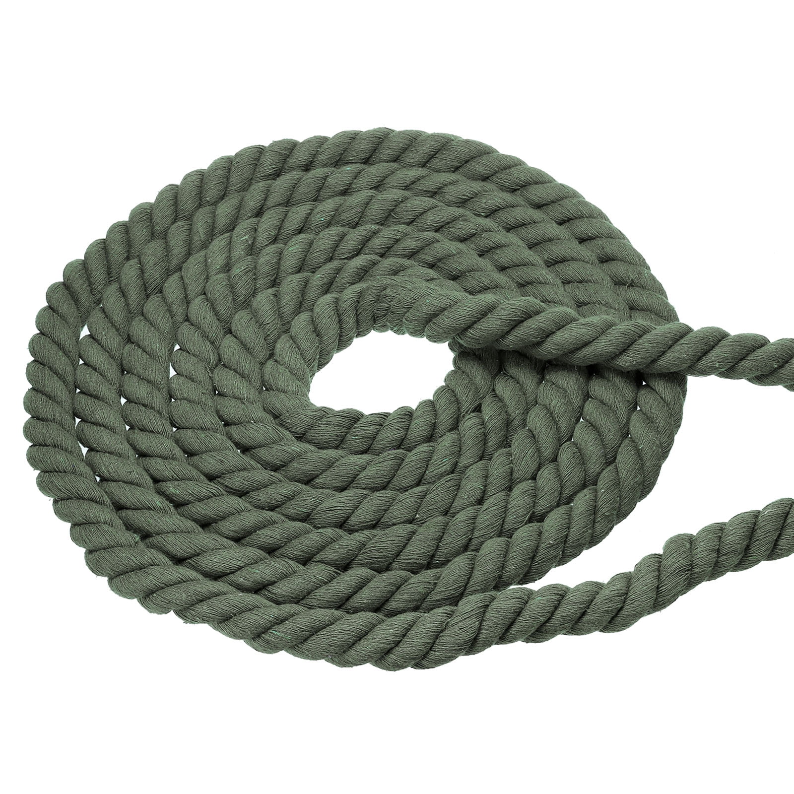 Uxcell Natural Twisted Cotton Rope 3/4 Inch x 25 Feet 3 Strand Soft ...